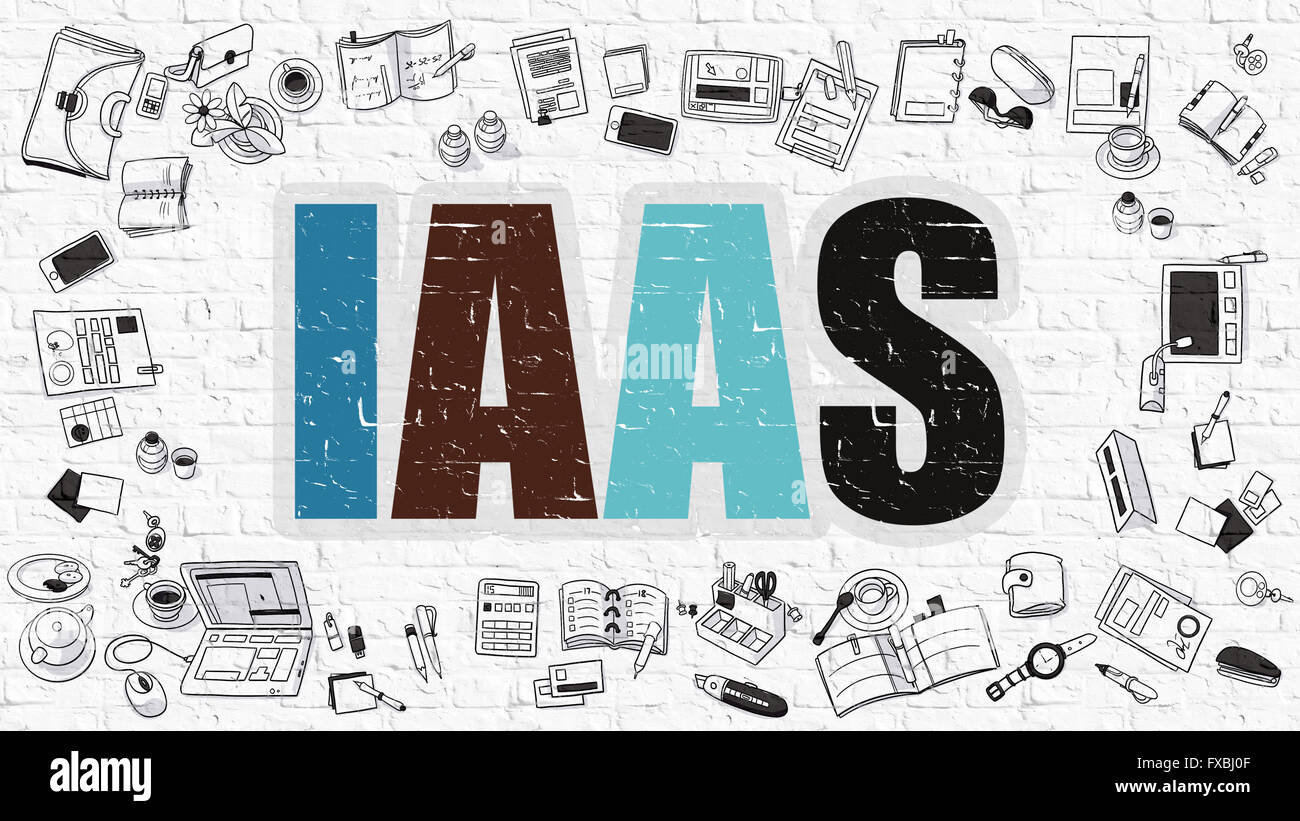 IAAS Concept with Doodle Design Icons Stock Photo - Alamy