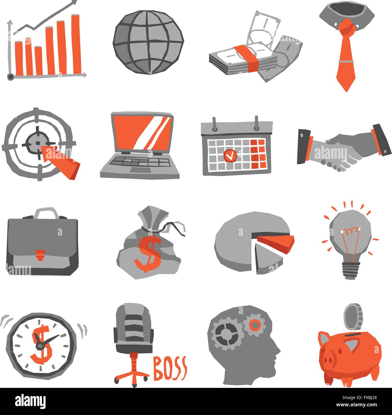 Business Icons Set Stock Vector Image & Art - Alamy