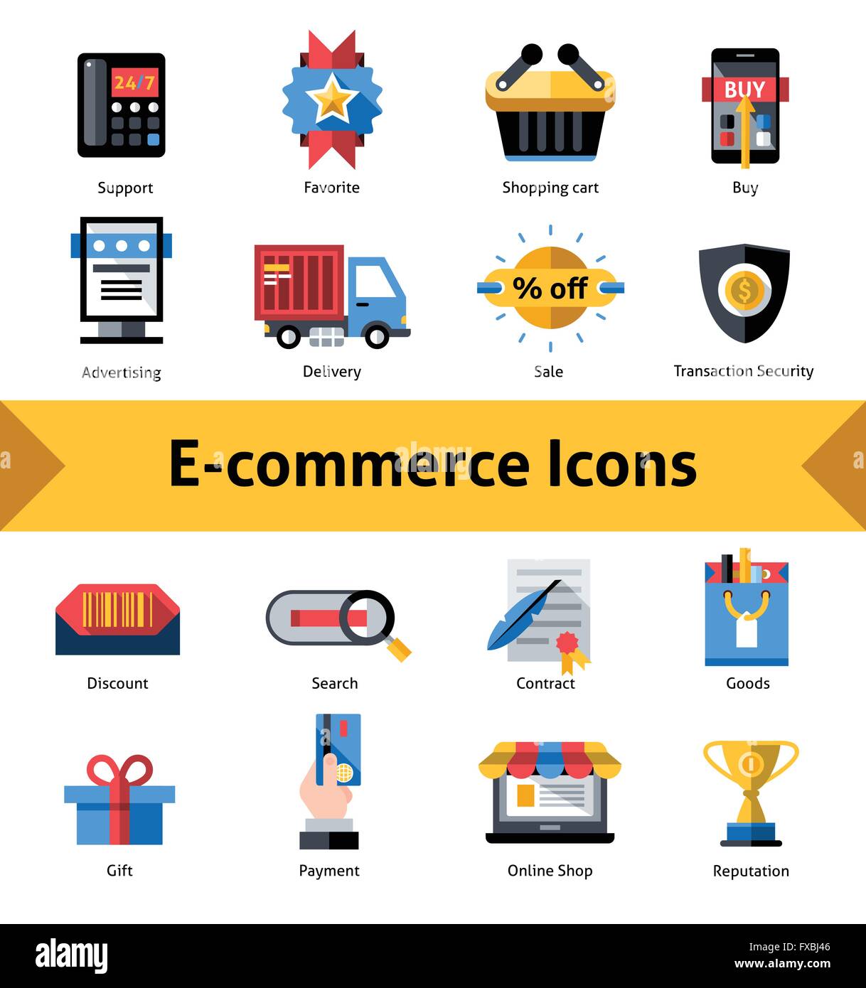 E-commerce Icons Set Stock Vector Image & Art - Alamy