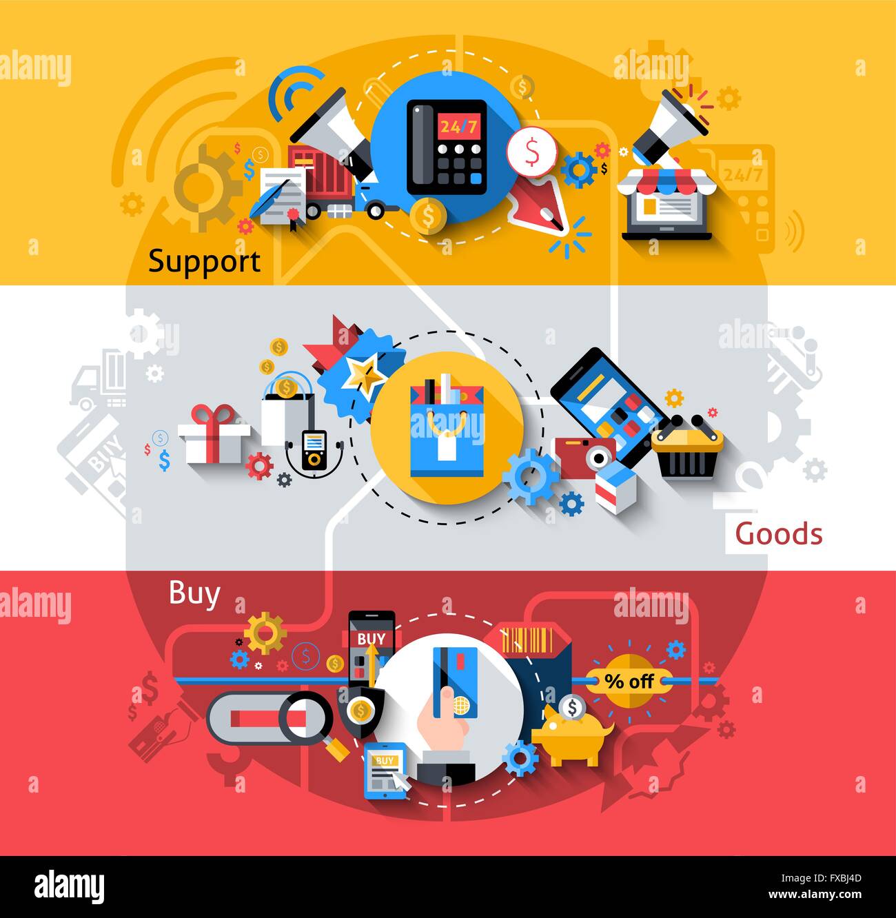 E-commerce Banners Set Stock Vector Image & Art - Alamy