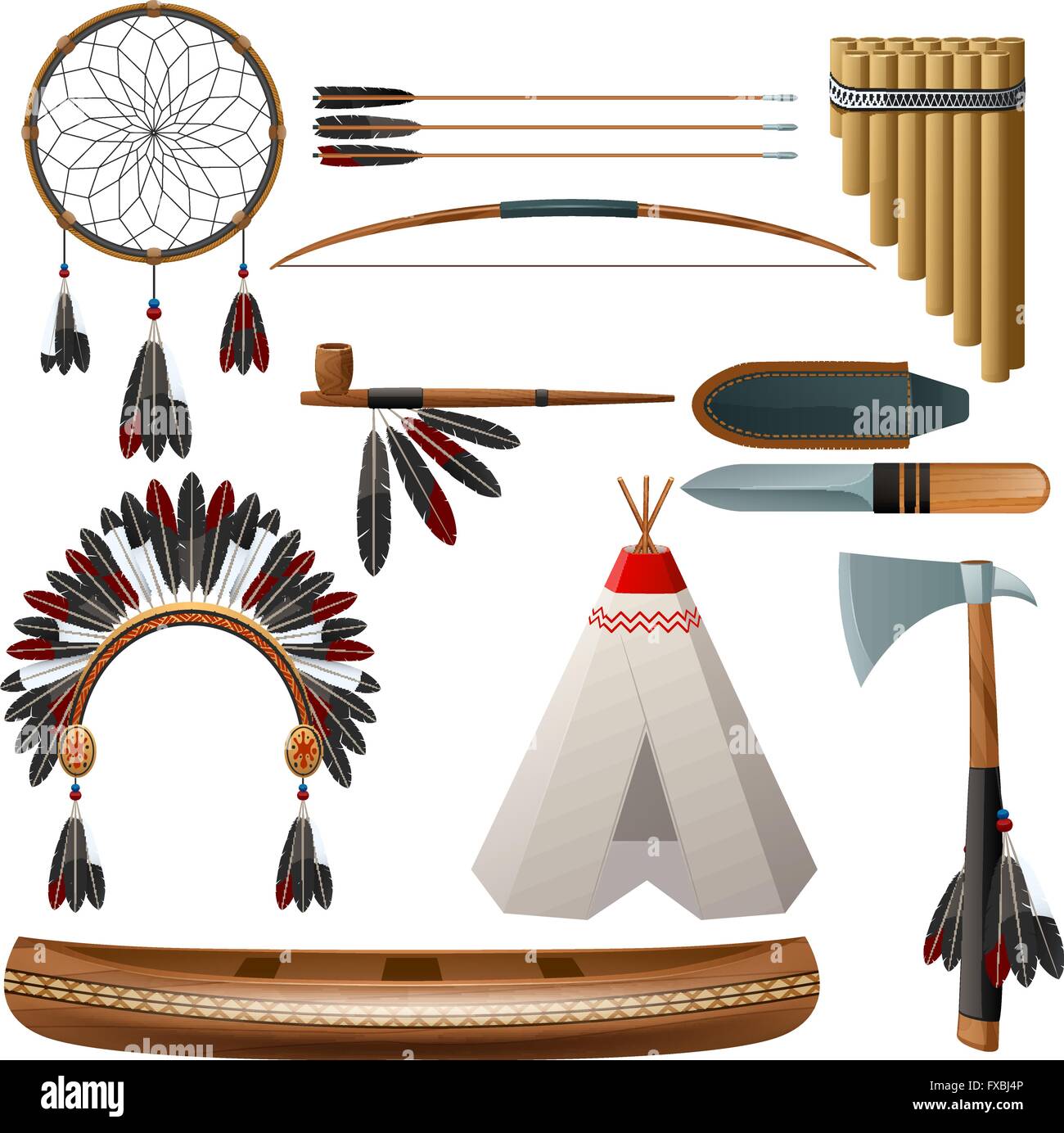 Native american flute Stock Vector Images - Alamy