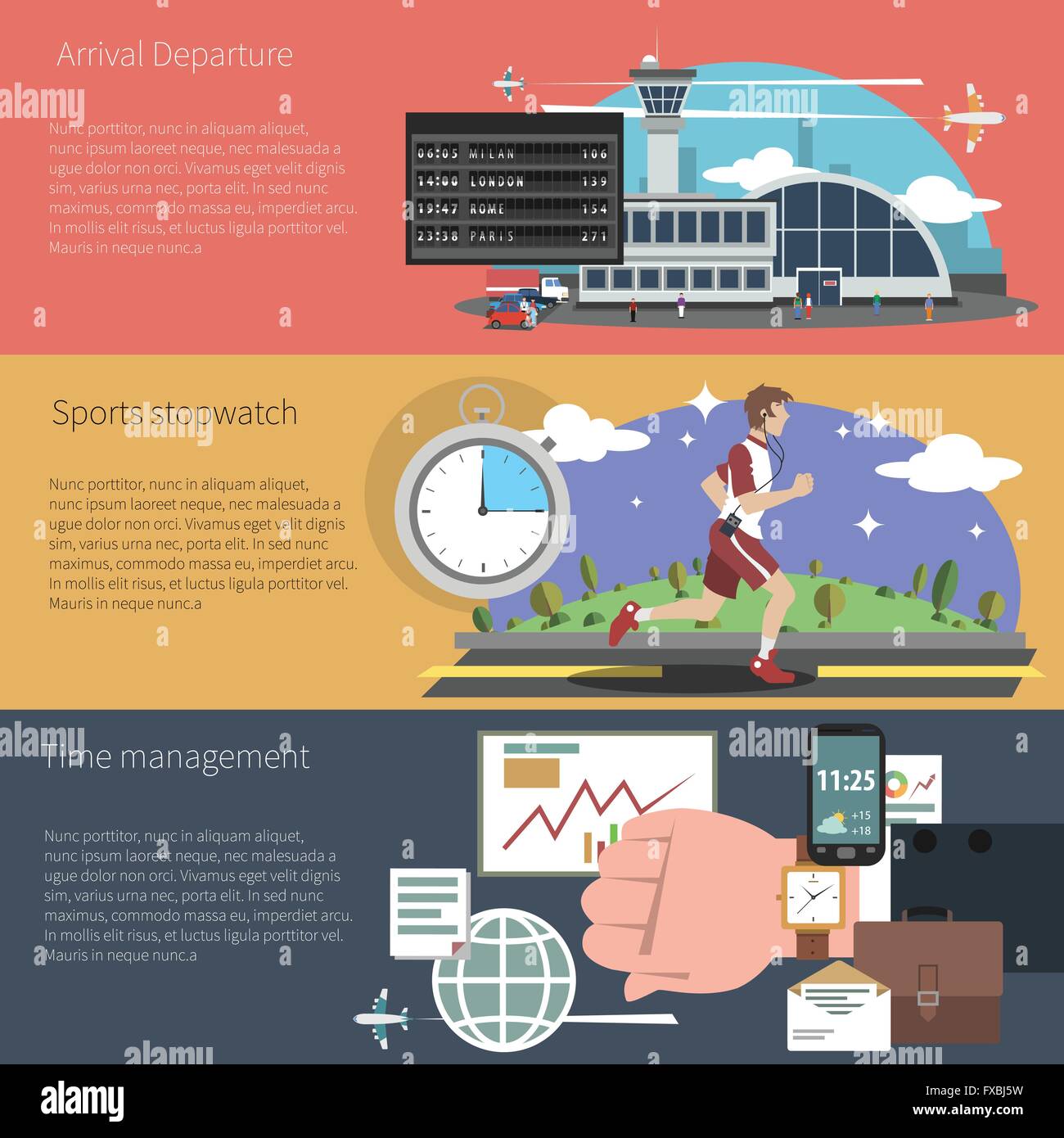 Time Banner Horizontal Stock Vector Image & Art - Alamy