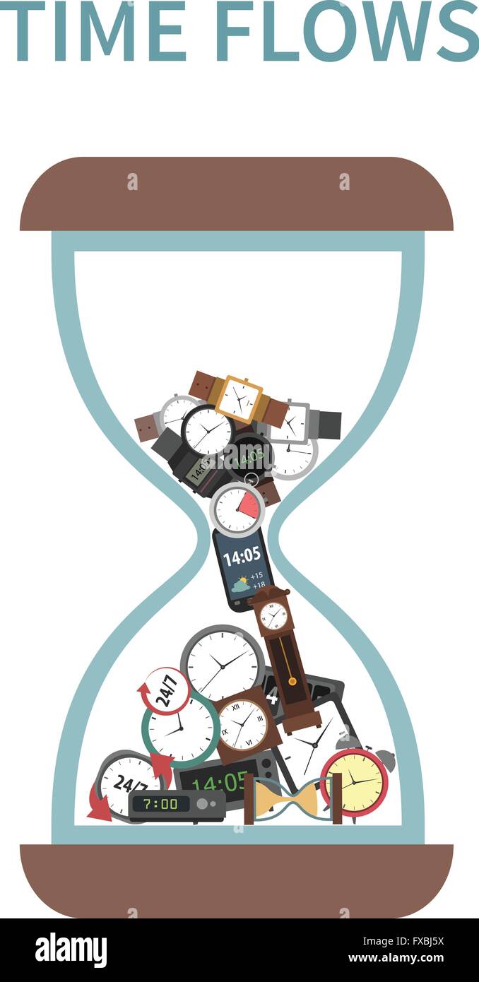Time Flows Concept Stock Vector Image Art Alamy