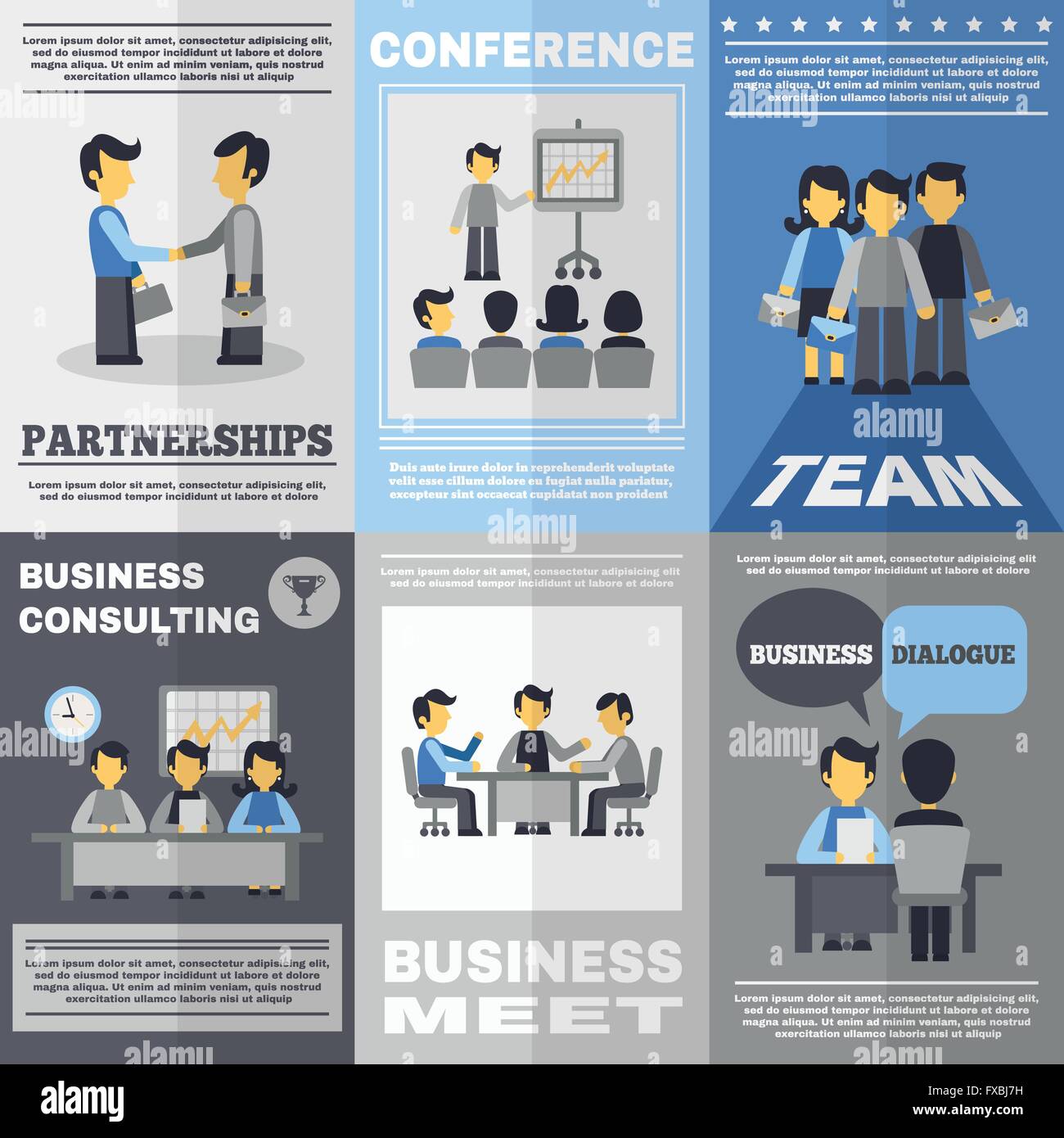 Meeting Poster Set Stock Vector Image & Art - Alamy