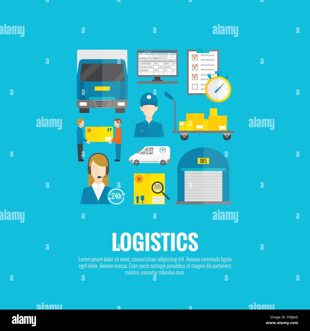 Freight transportation logistic manager Stock Vector Images - Alamy