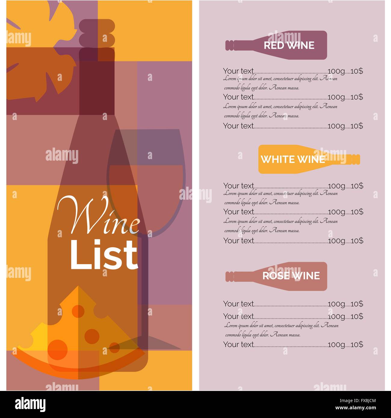 Wine menu list stencil print Stock Vector Image & Art - Alamy