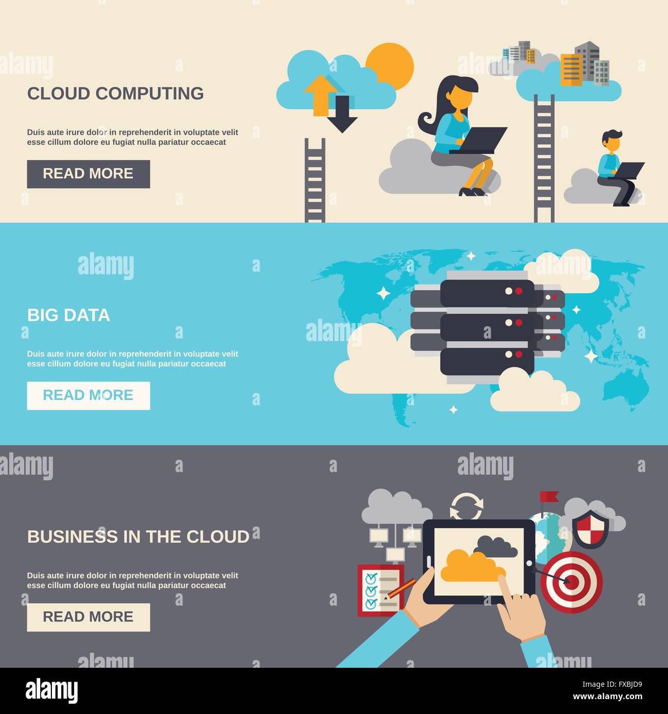 Cloud Computing Banner Stock Vector Image & Art - Alamy