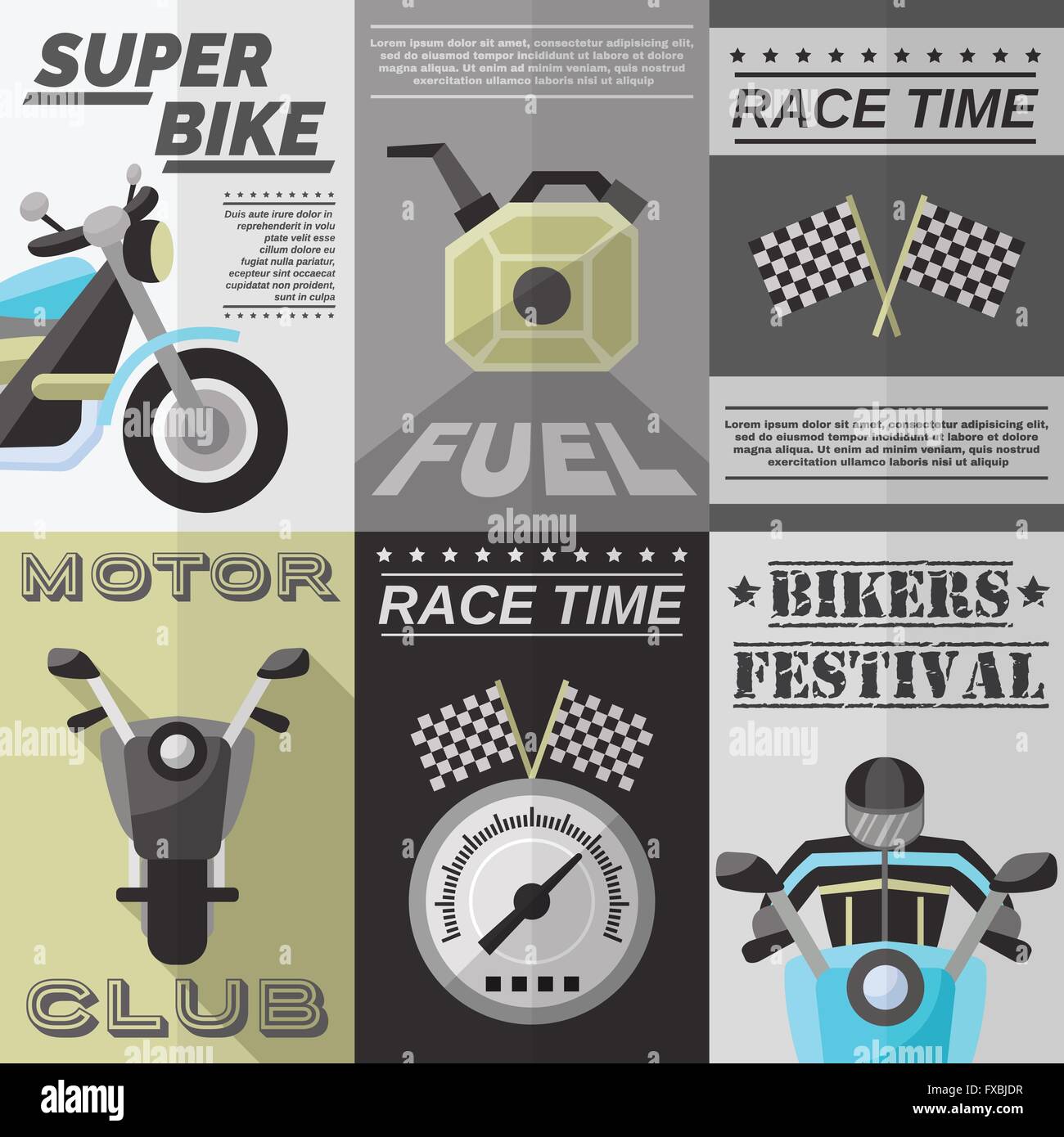 Vintage Rider Poster Set High Resolution Stock Photography and Images ...