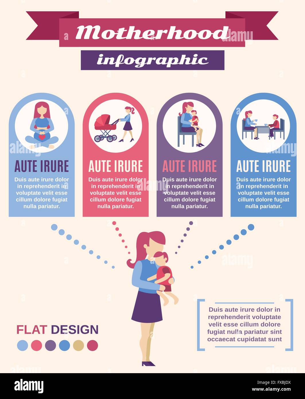 Motherhood Infographics Set Stock Vector Image & Art - Alamy