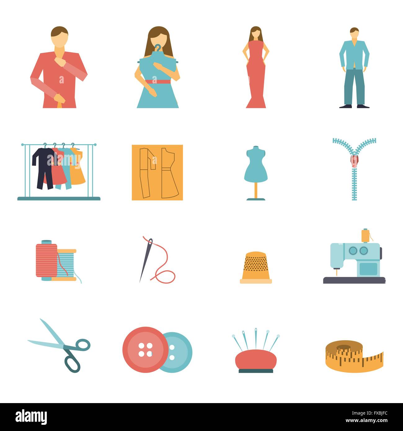 Fashion designer fitting Stock Vector Images - Alamy