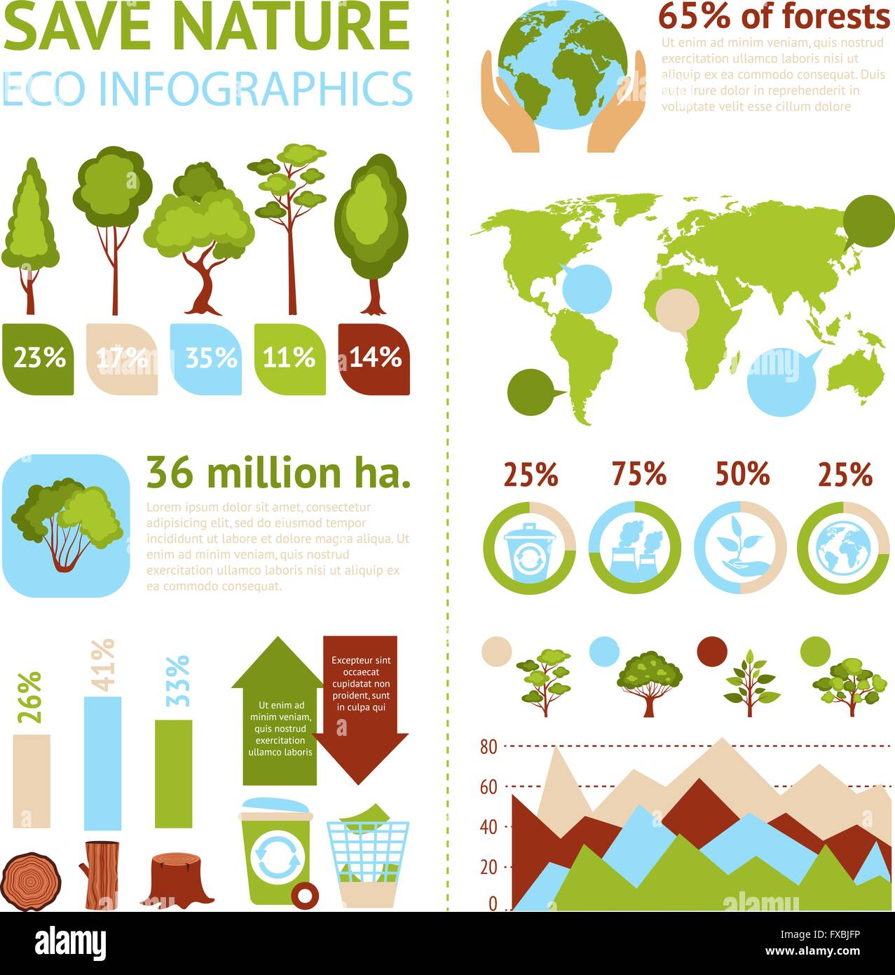 Forest Infographics Set Stock Vector Image & Art - Alamy
