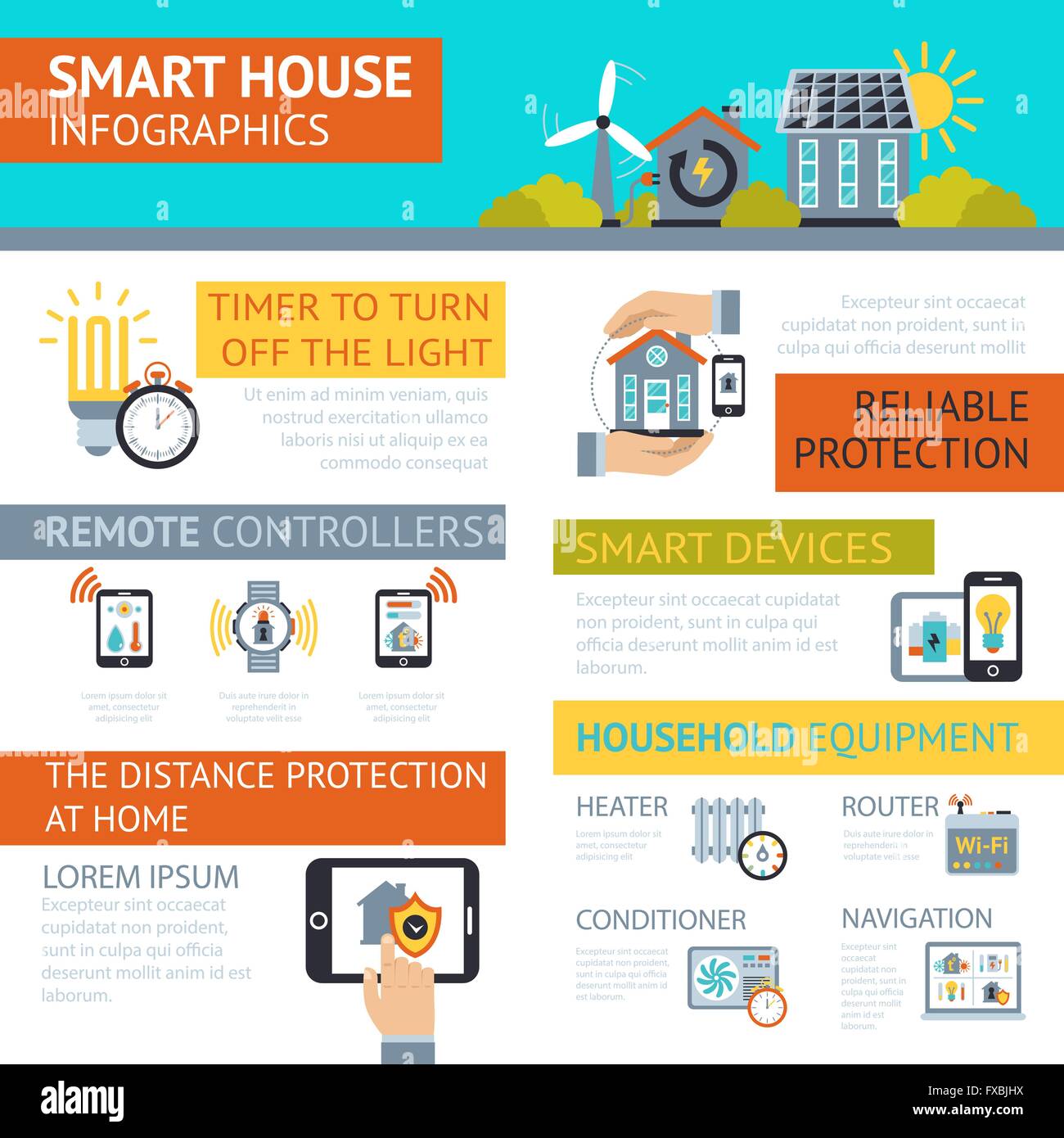 Smart house infographic presentation poster Stock Vector Image & Art ...
