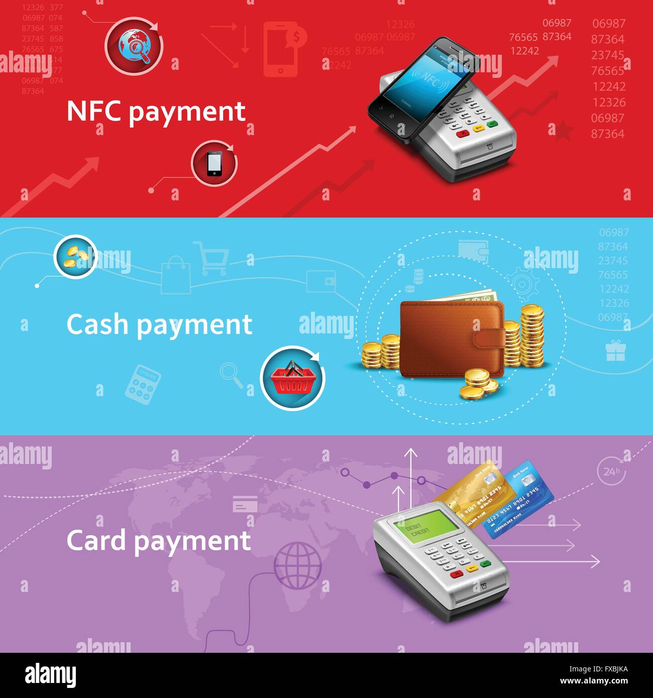 Payment Banners Set Stock Vector Image & Art - Alamy