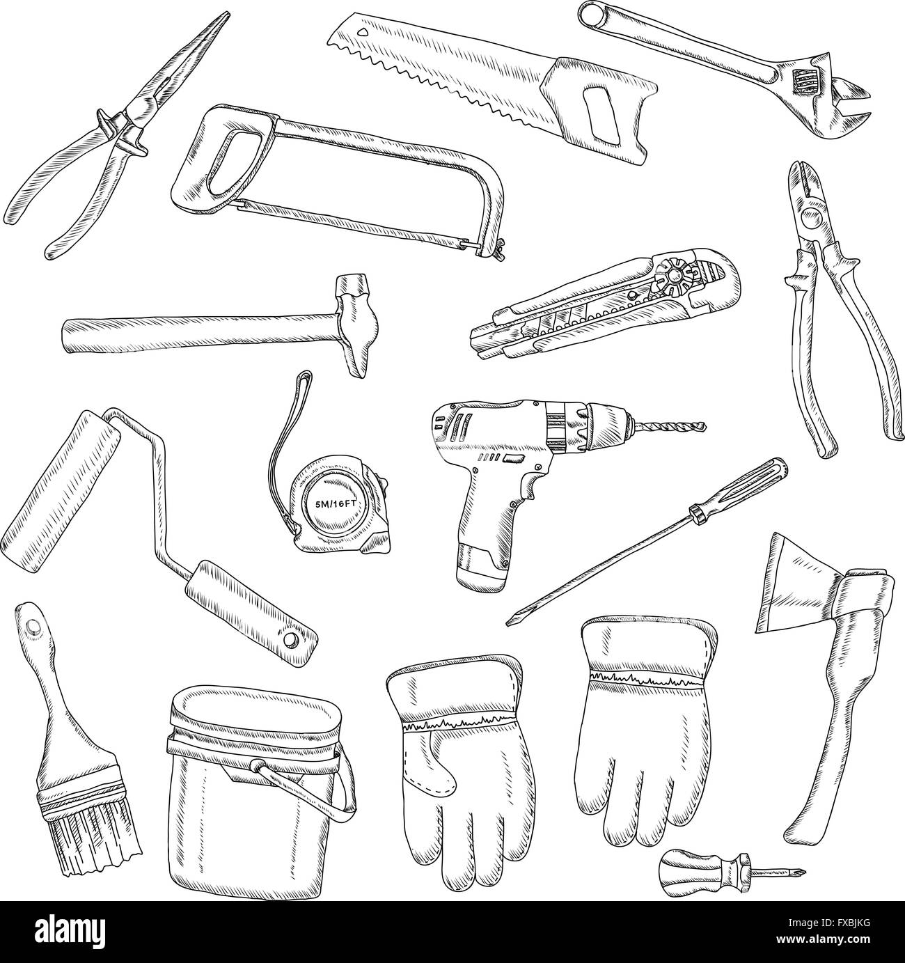 House renovation tools set black outline Stock Vector Image & Art - Alamy
