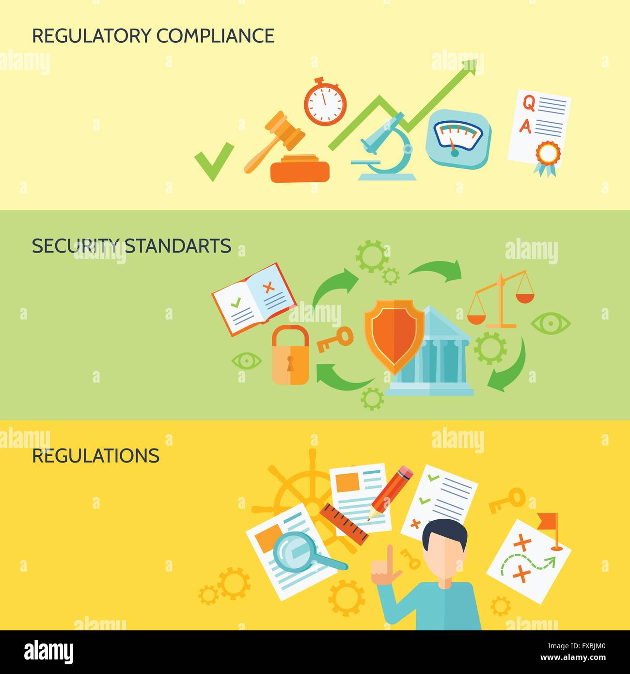 Compliance Banner Set Stock Vector Image & Art - Alamy