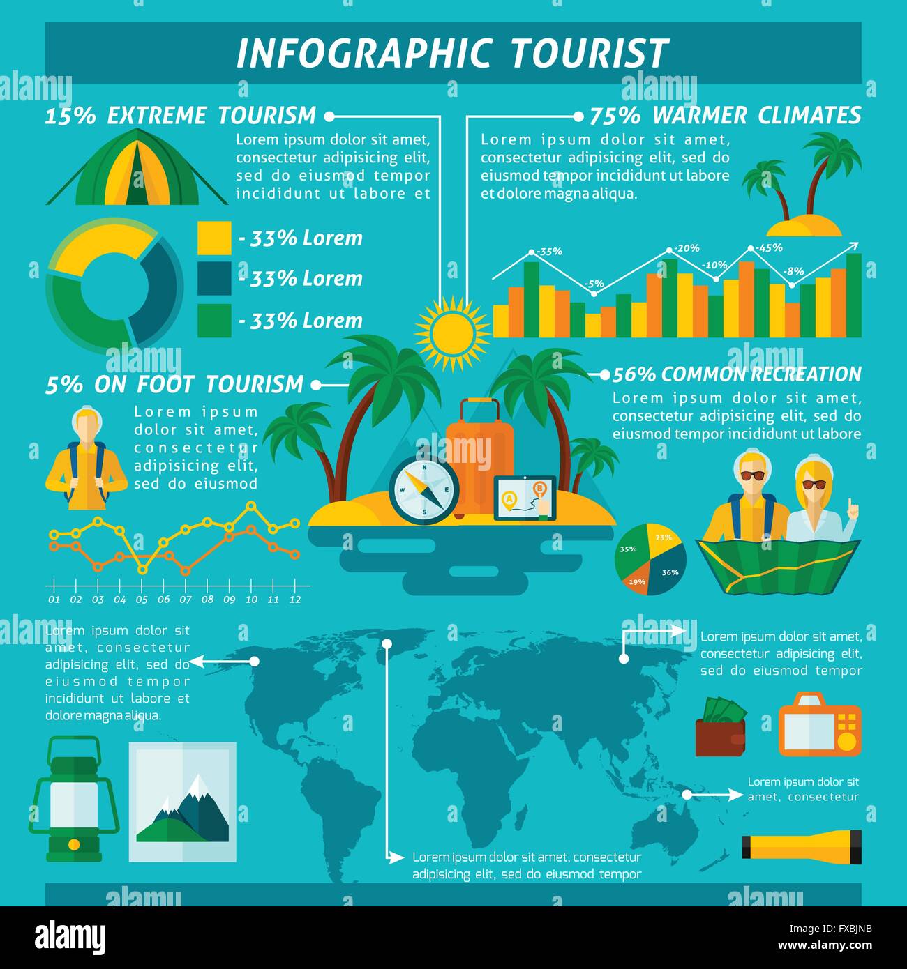 Extreme tourist destination Stock Vector Images - Alamy