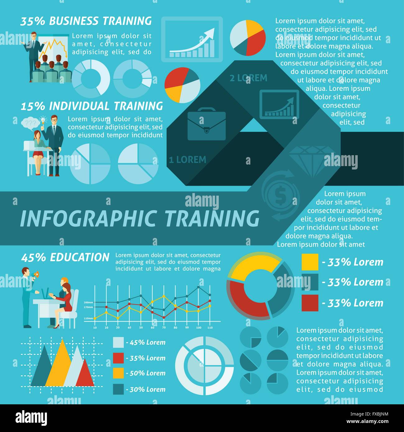 Business Training Infographics Stock Vector Image & Art - Alamy