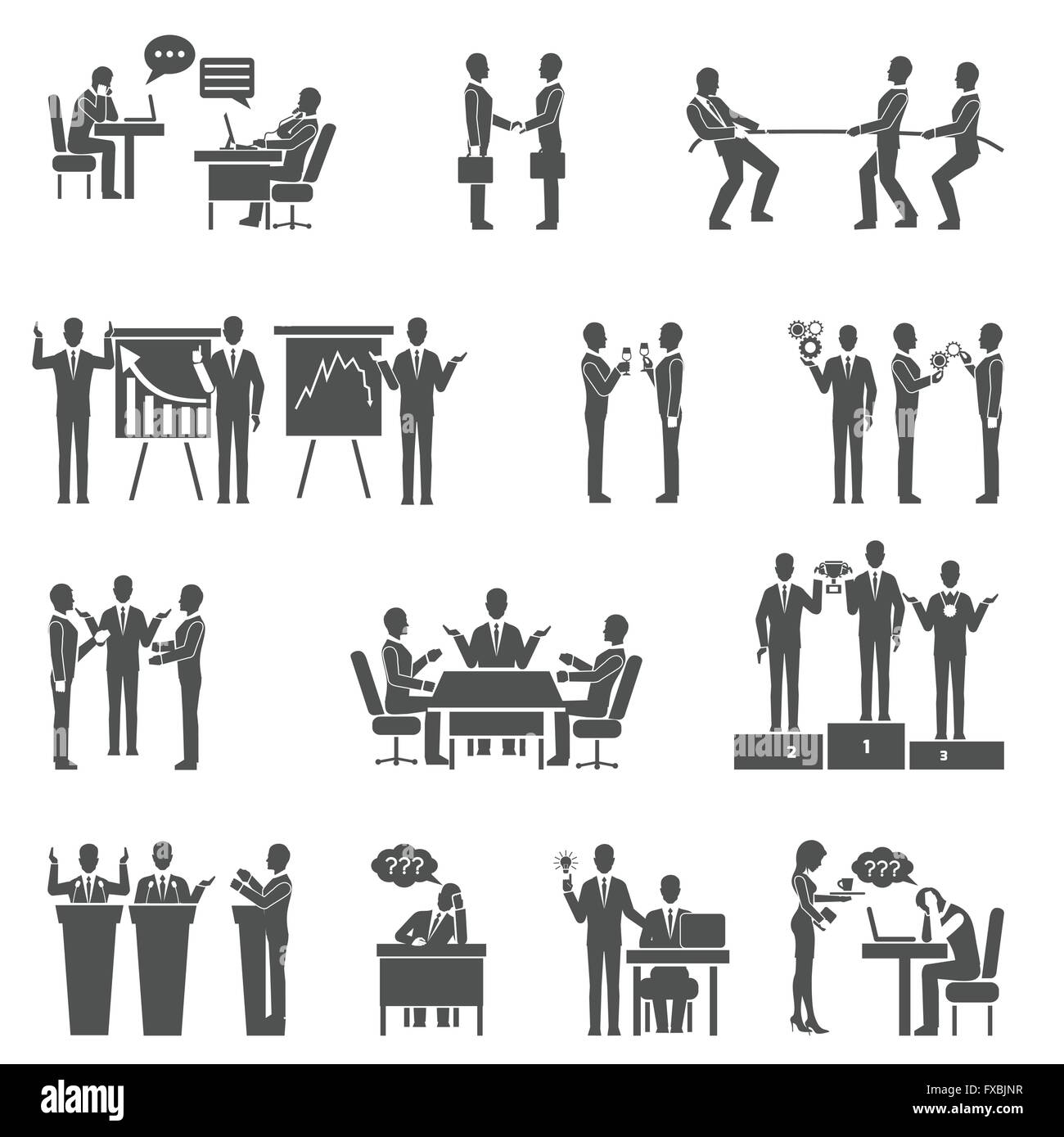 Collaboration Icons Set Stock Vector Image & Art - Alamy