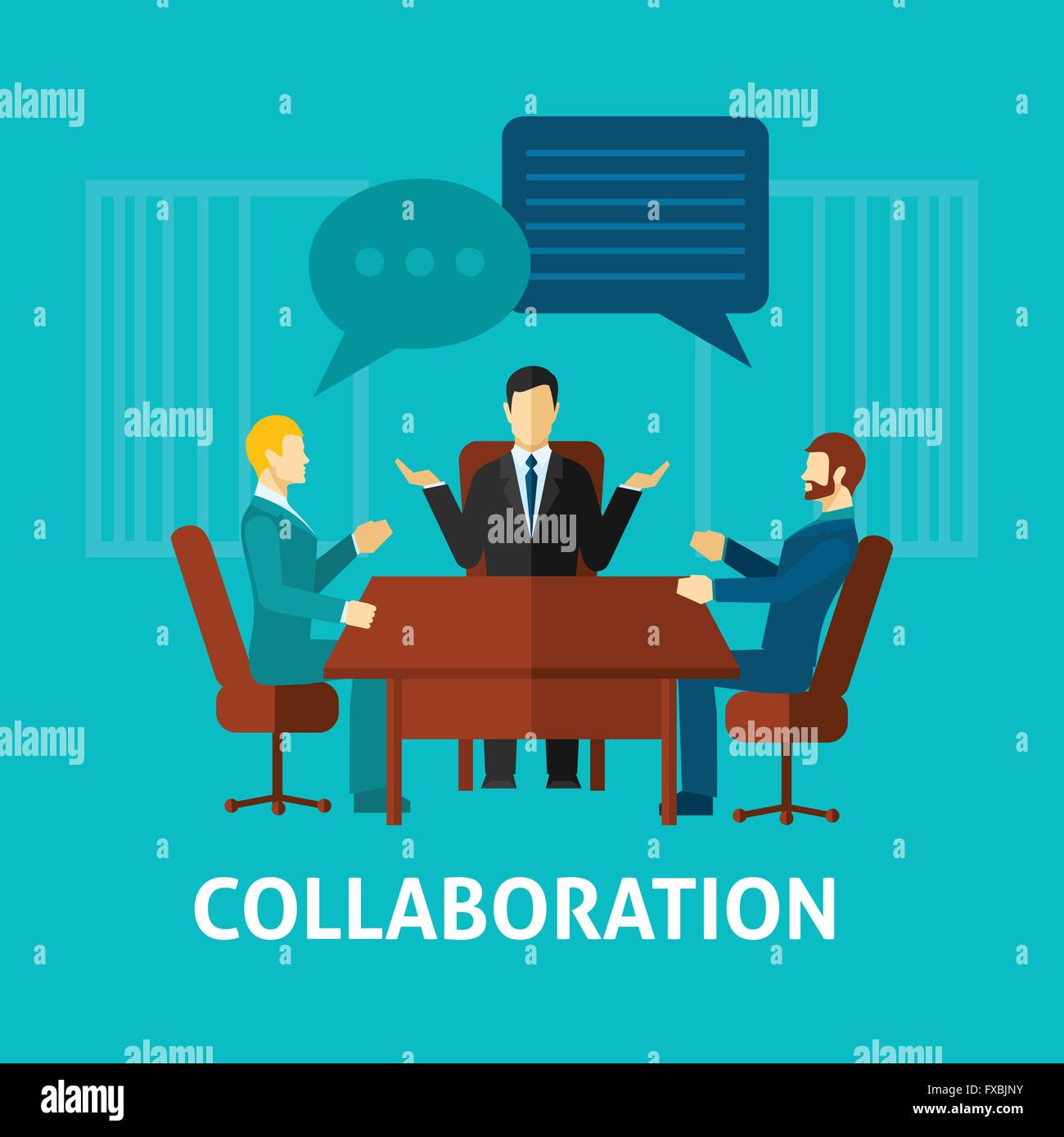 Flat Collaboration Icon Stock Vector Image & Art - Alamy