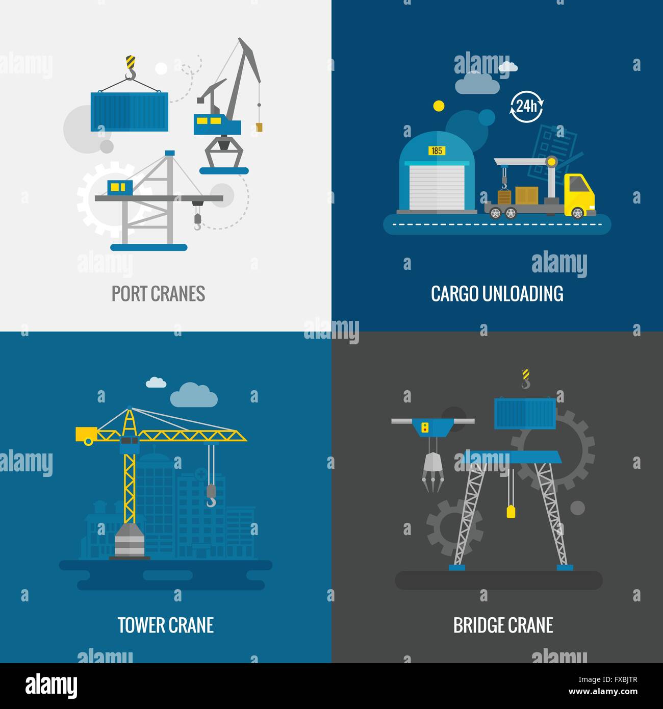 Lifting Equipment Flat Set Stock Vector Image & Art - Alamy
