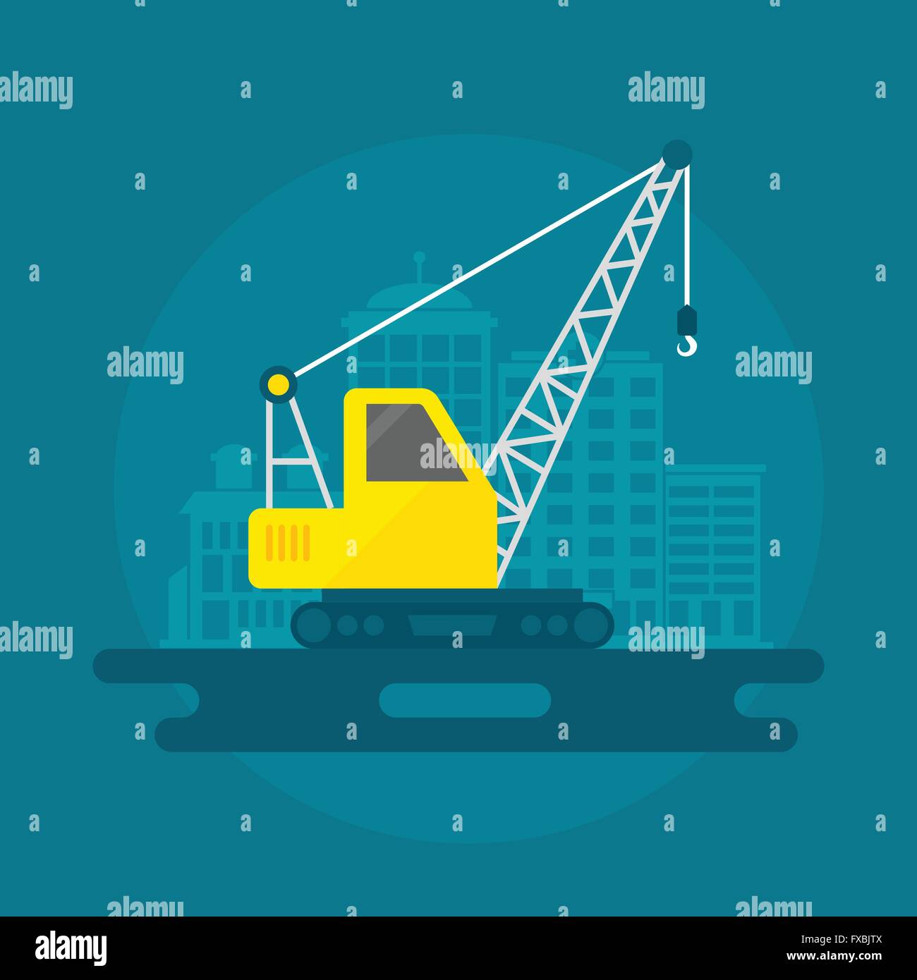 Lifting Crane Flat Stock Vector Image & Art - Alamy