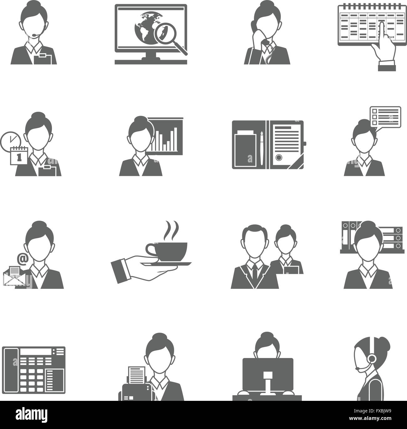 Personal Assistant Icons Stock Vector Image & Art - Alamy