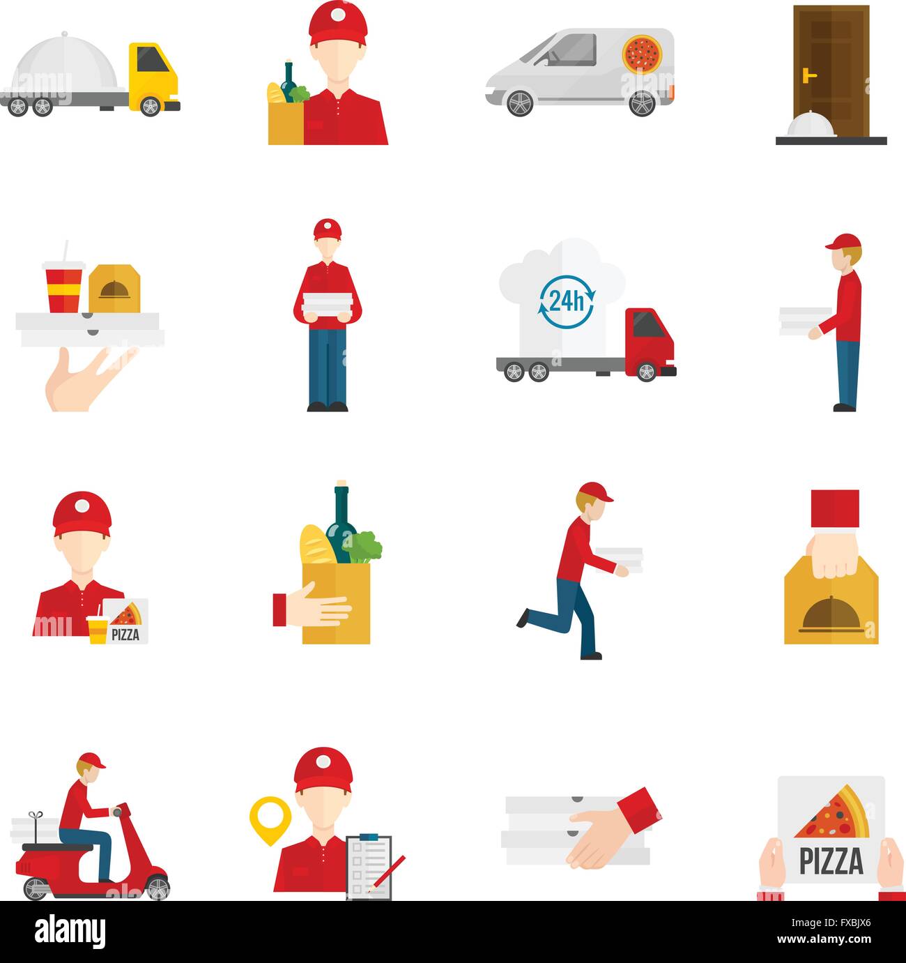 Food delivery icons set Stock Vector Image & Art - Alamy