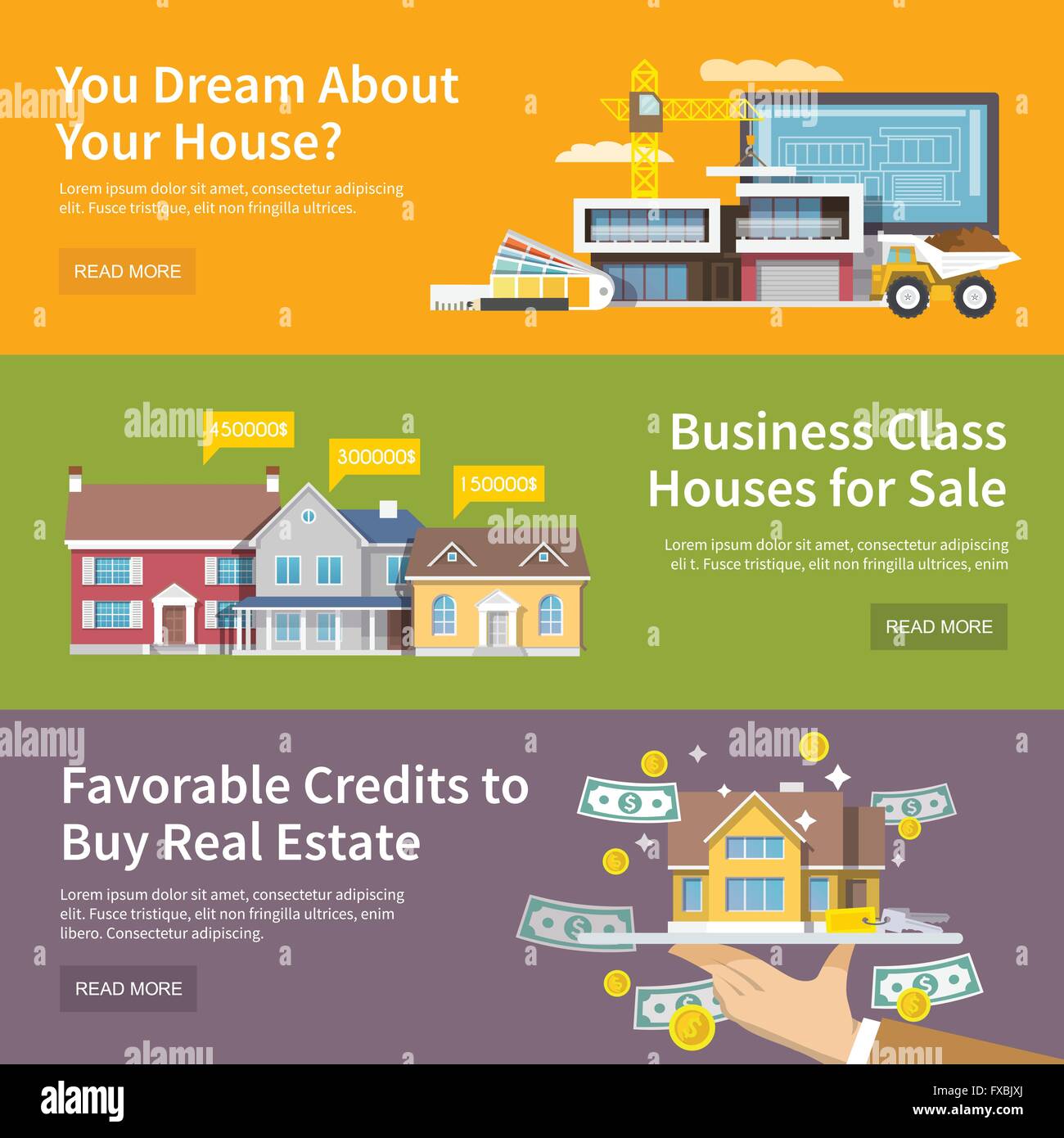 Nice house for sale Stock Vector Images - Alamy