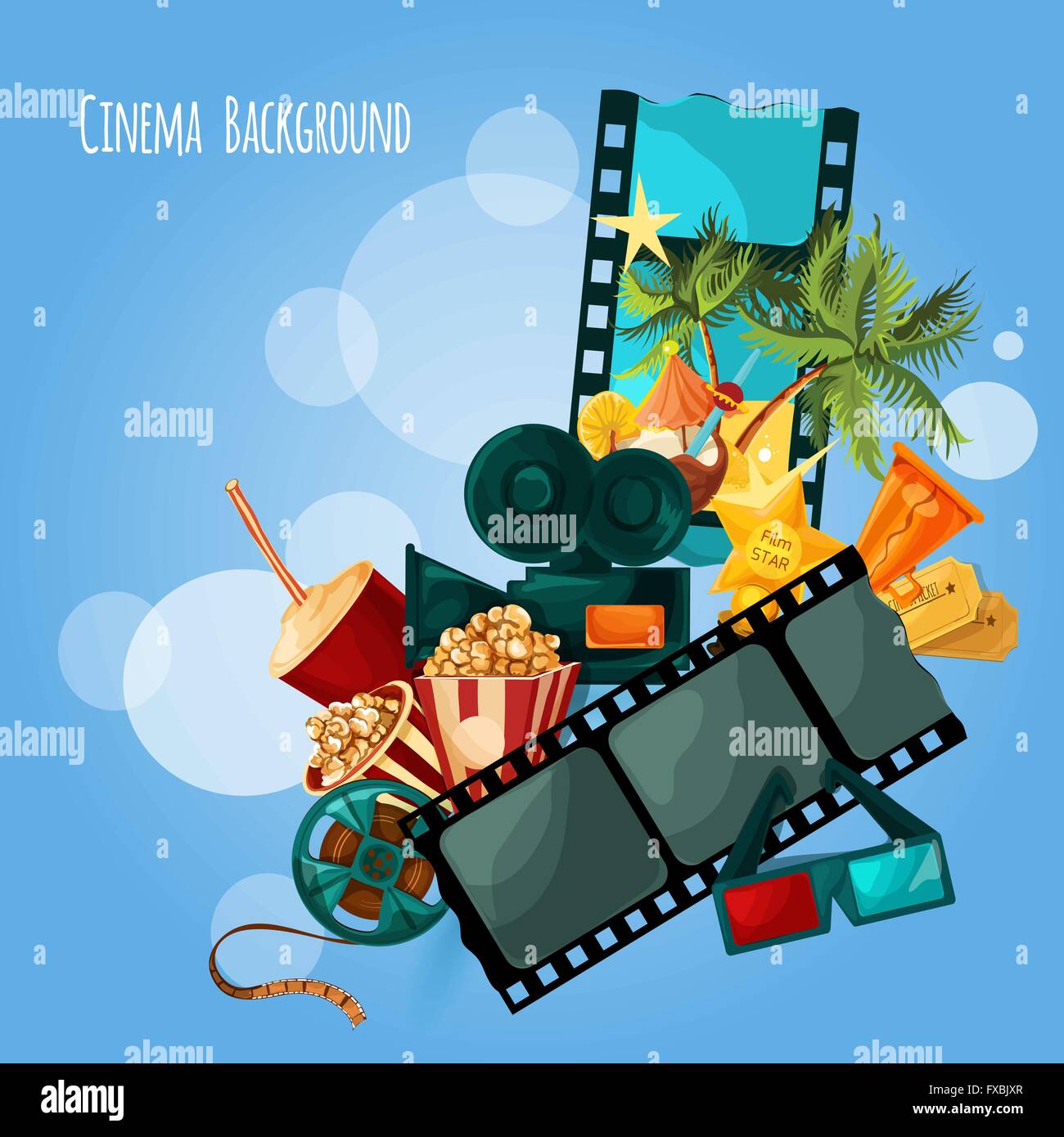 Cinema Background Illustration Stock Vector Image & Art - Alamy
