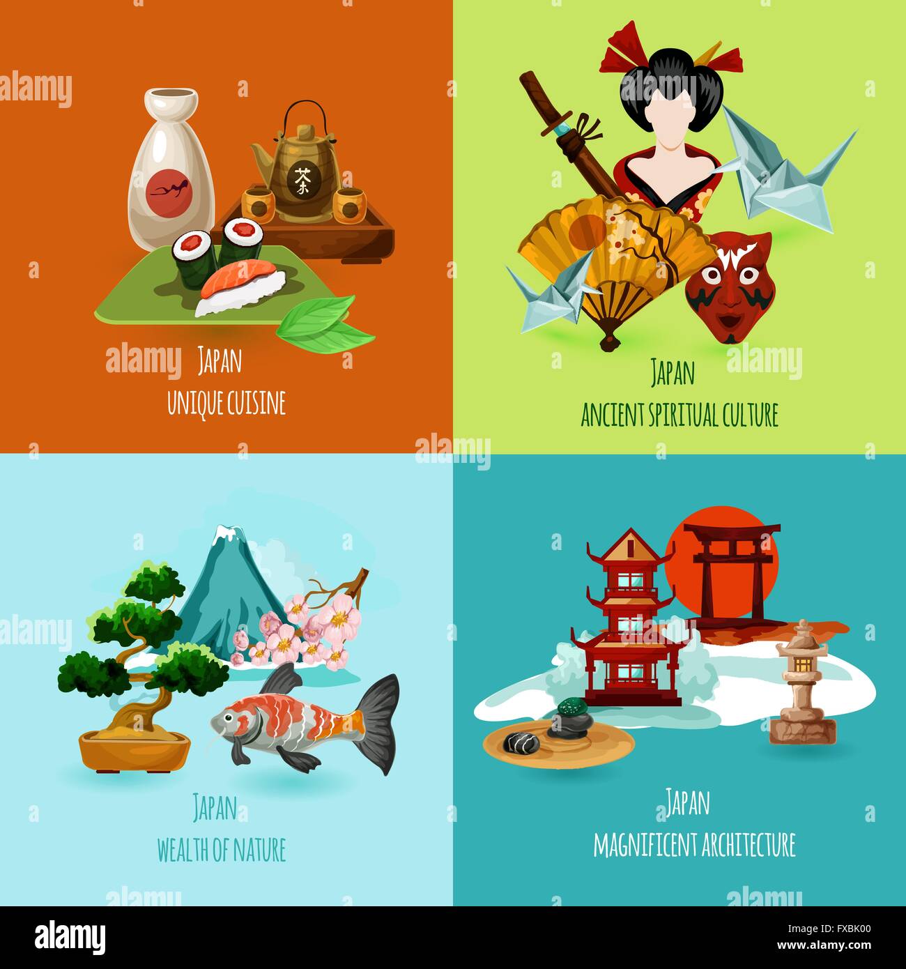 Japan Design Set Stock Vector Image & Art - Alamy