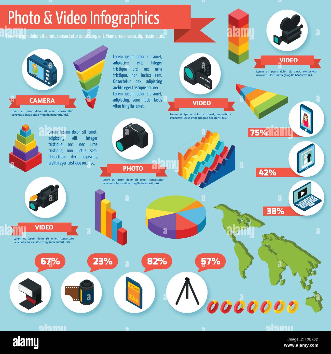 Photo And Video Infographics Stock Vector Image & Art - Alamy