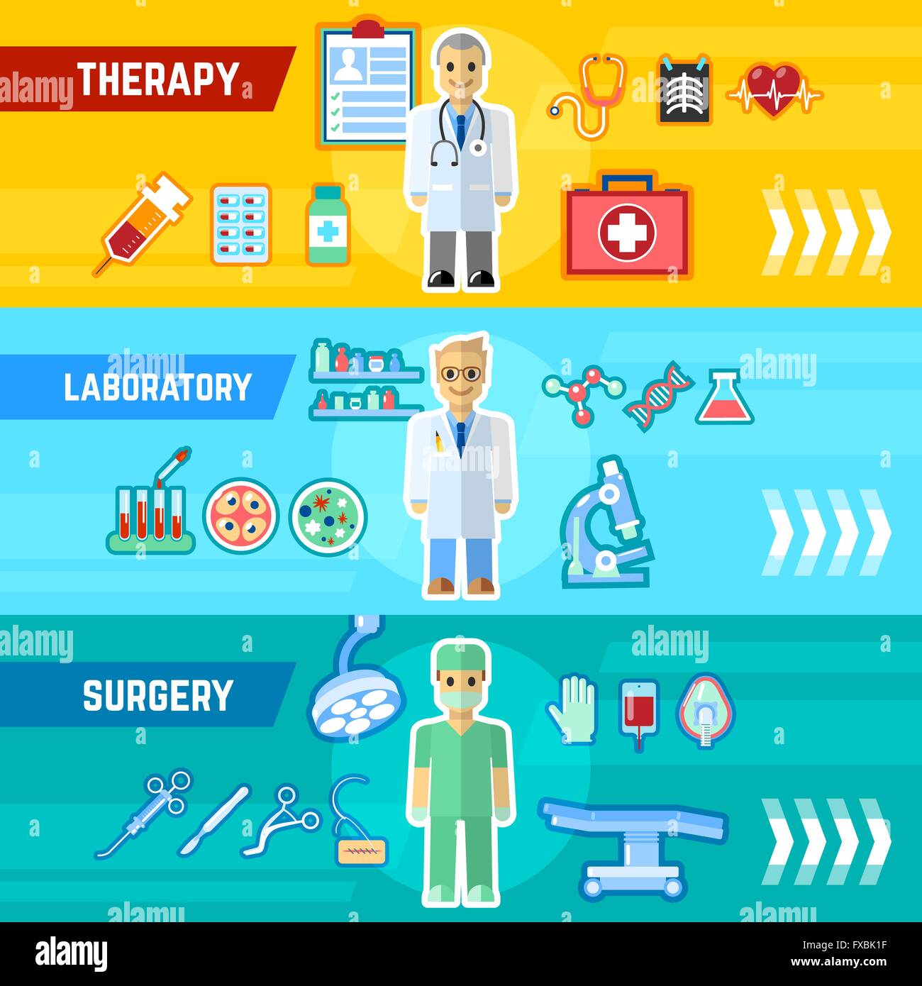 Doctor Banner Set Stock Vector Image & Art - Alamy
