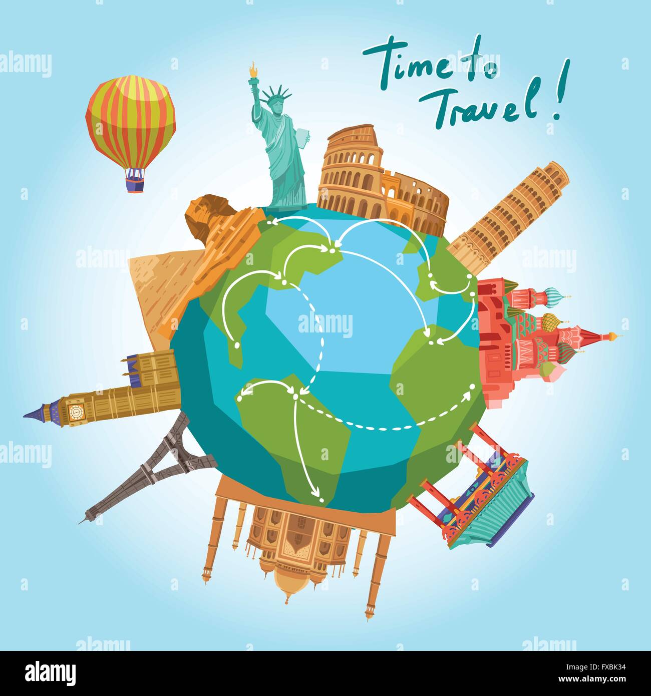 Travel Landmarks Background Stock Vector Image & Art - Alamy