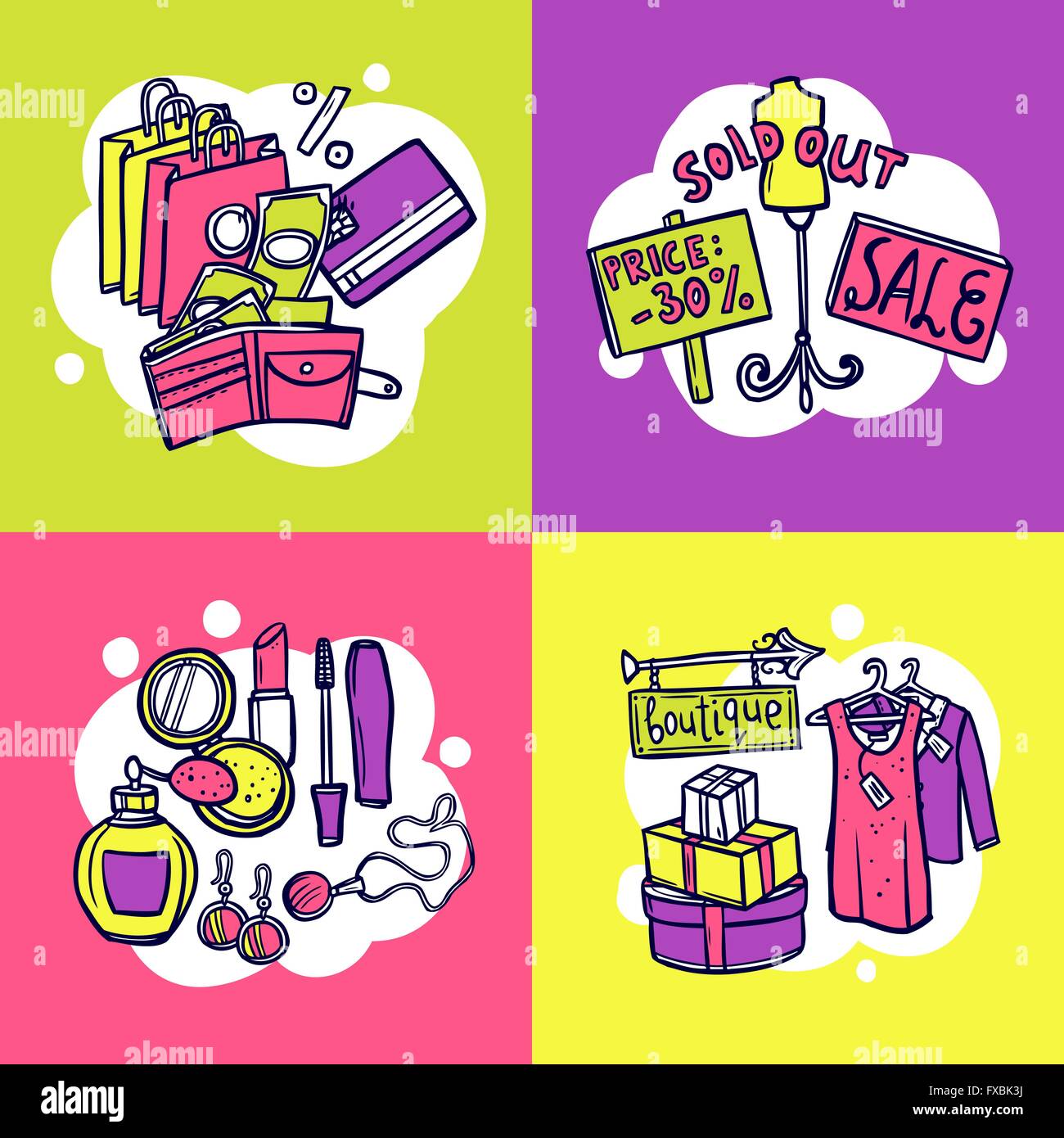 Shopping design concept Stock Vector Image & Art - Alamy