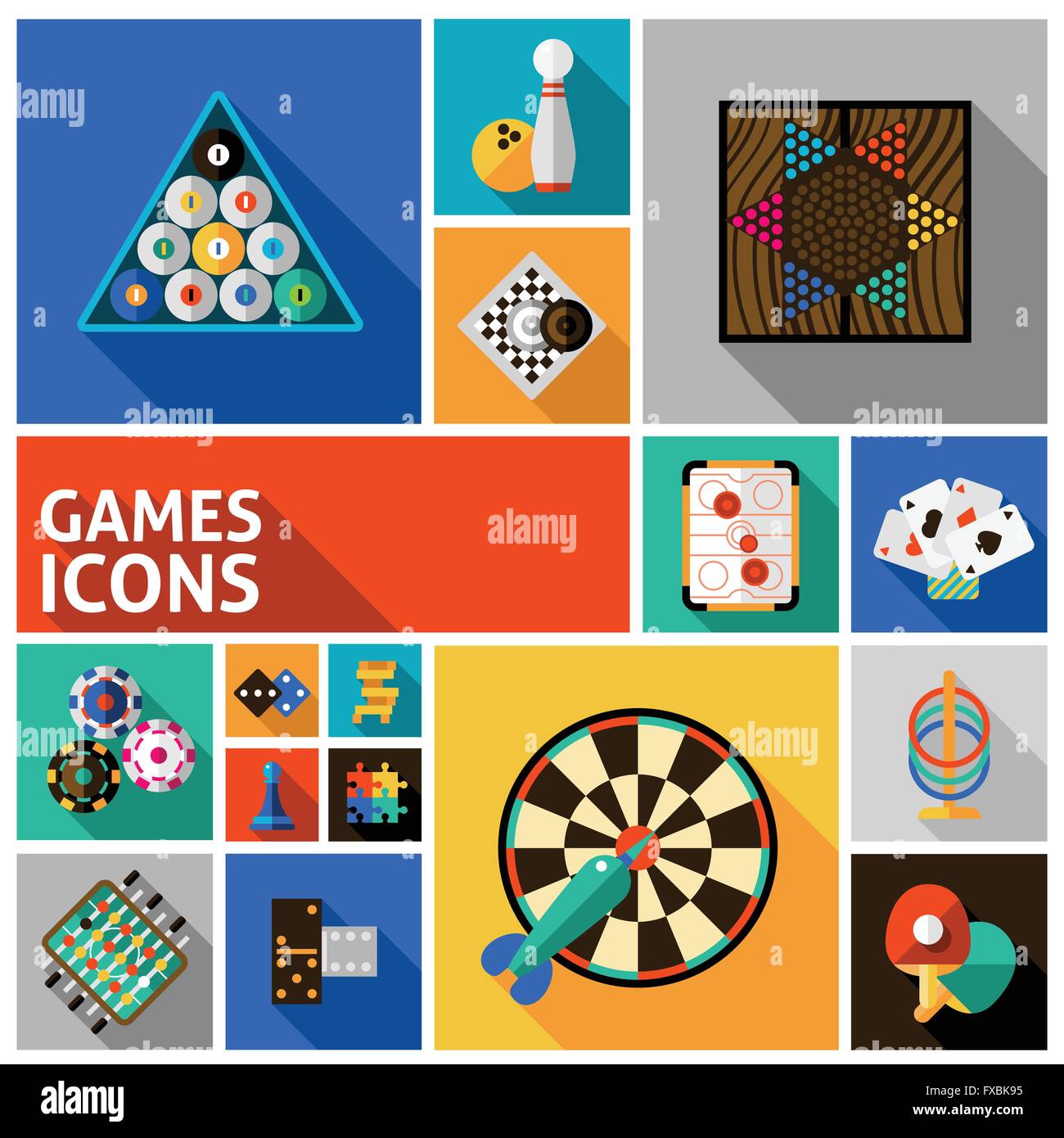 Games Icons Set Stock Vector Image & Art - Alamy