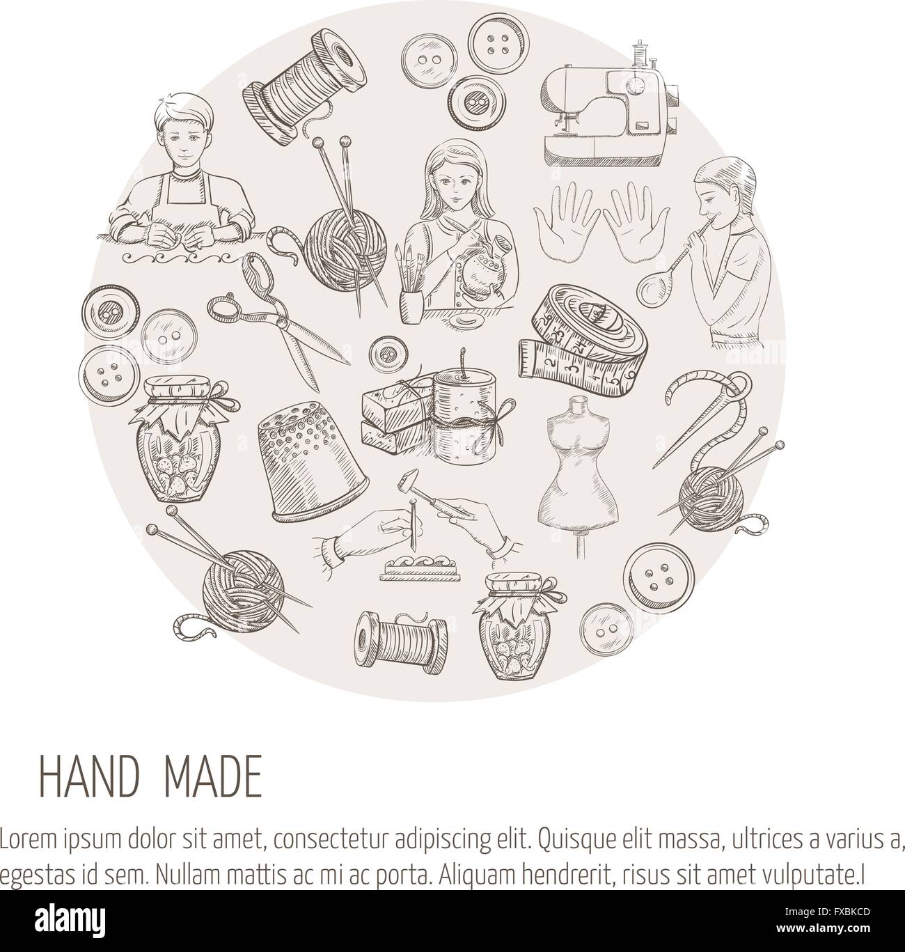 Hand Made Sketch Concept Stock Vector Image & Art - Alamy