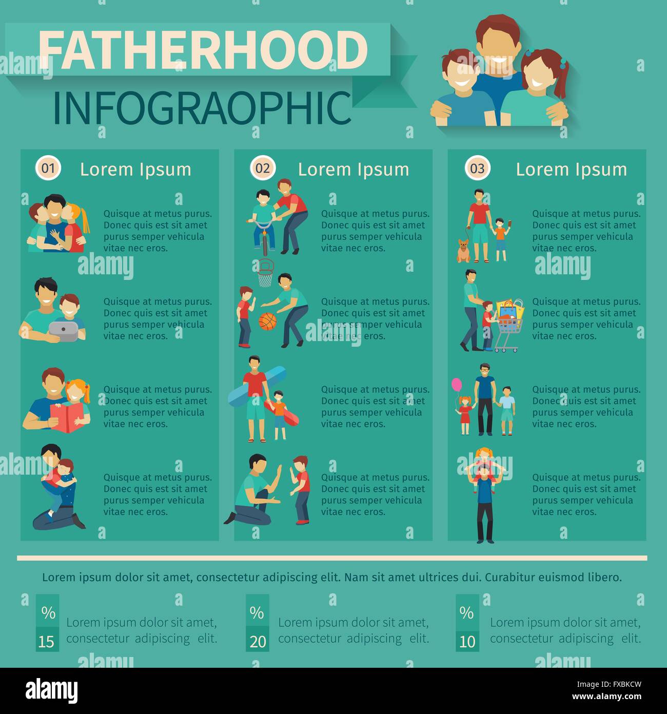 Fatherhood Infographics Set Stock Vector Image & Art - Alamy