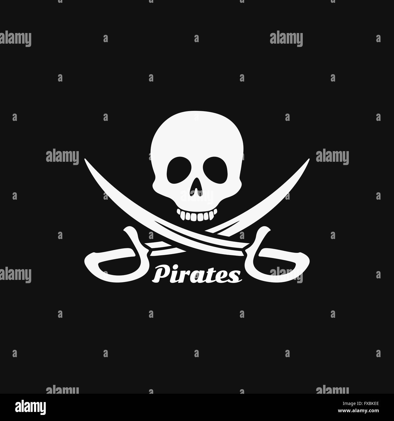 Pirates skull logo emblem icon Stock Vector Image & Art - Alamy