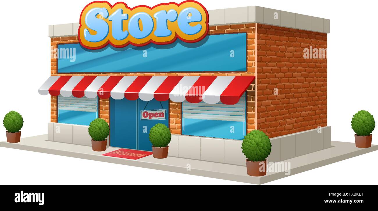 Store Building Isolated Stock Vector Image & Art - Alamy