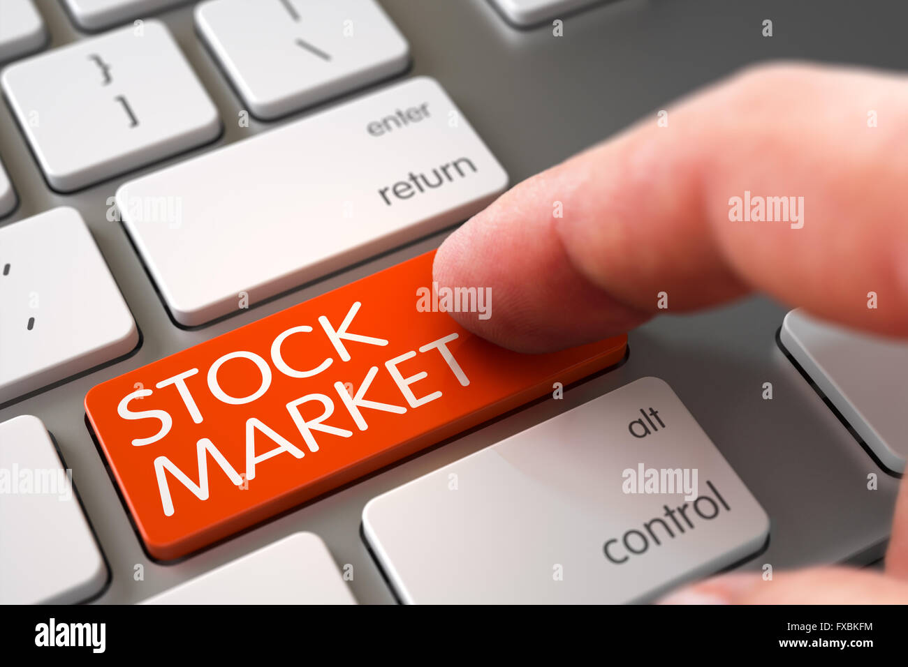 Stock Market - Modern Keyboard Concept Stock Photo - Alamy