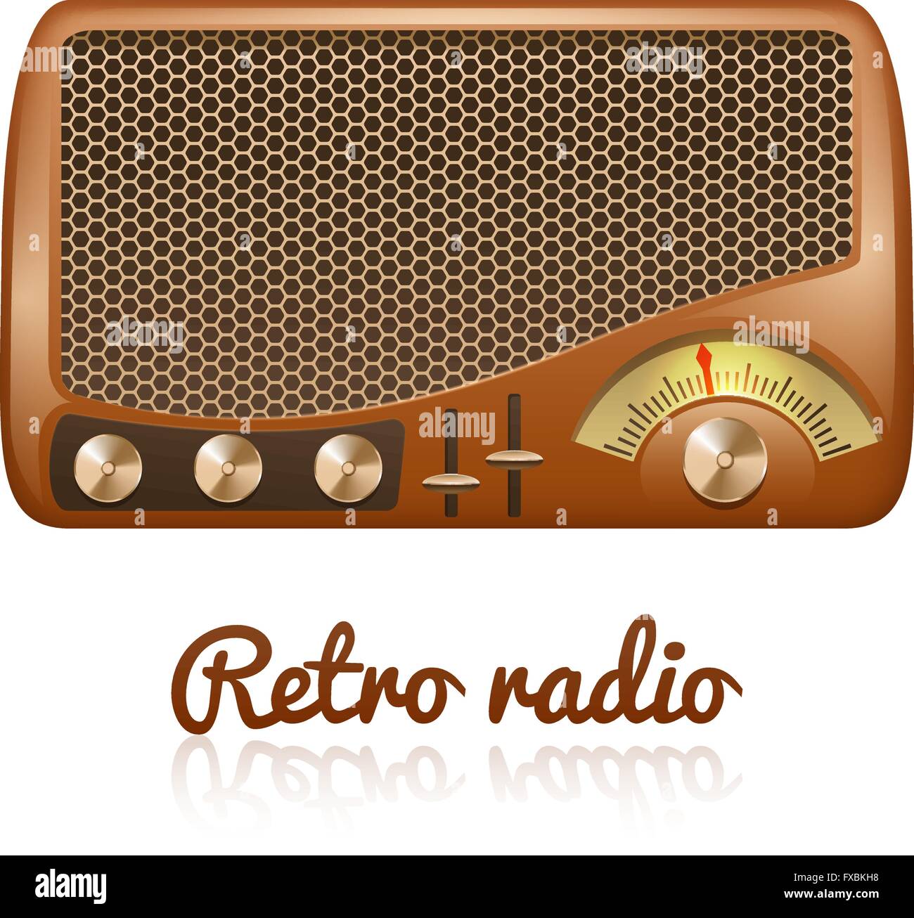 Retro Radio Illustration Stock Vector Image & Art - Alamy