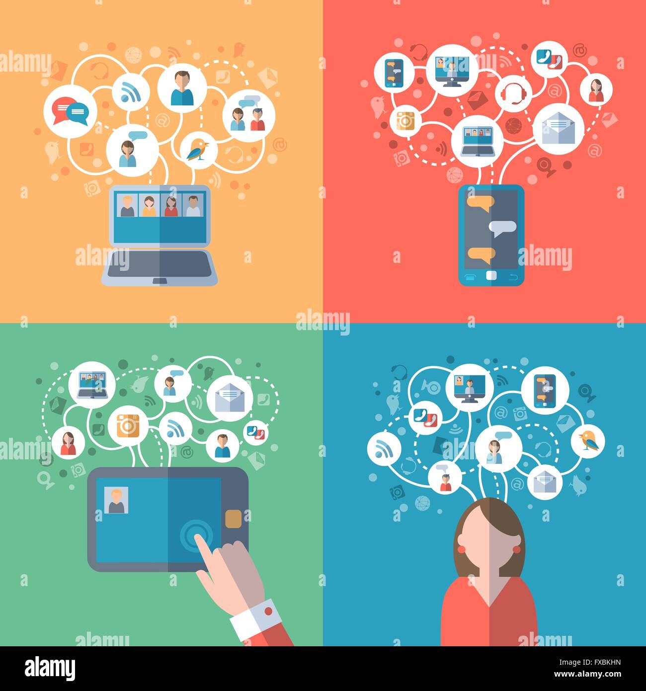 Internet and social networks concept Stock Vector Image & Art - Alamy