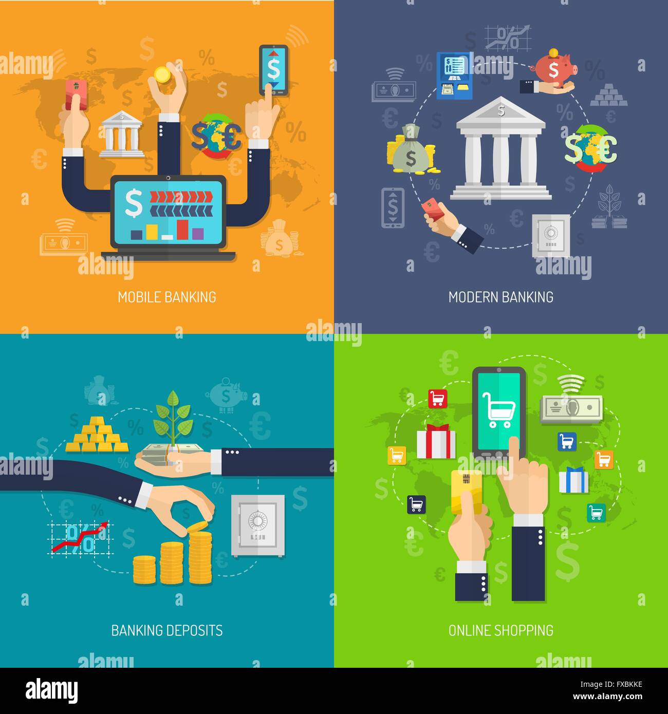 Concept online payment credit Stock Vector Images - Alamy