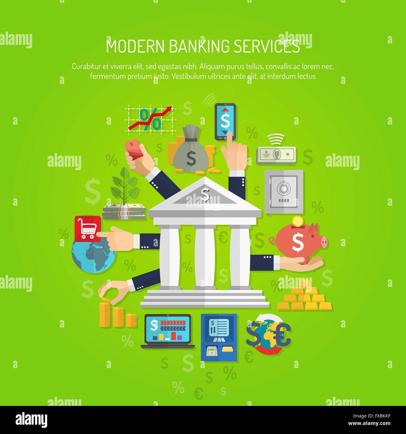 Modern online banking concept Stock Vector Images - Alamy
