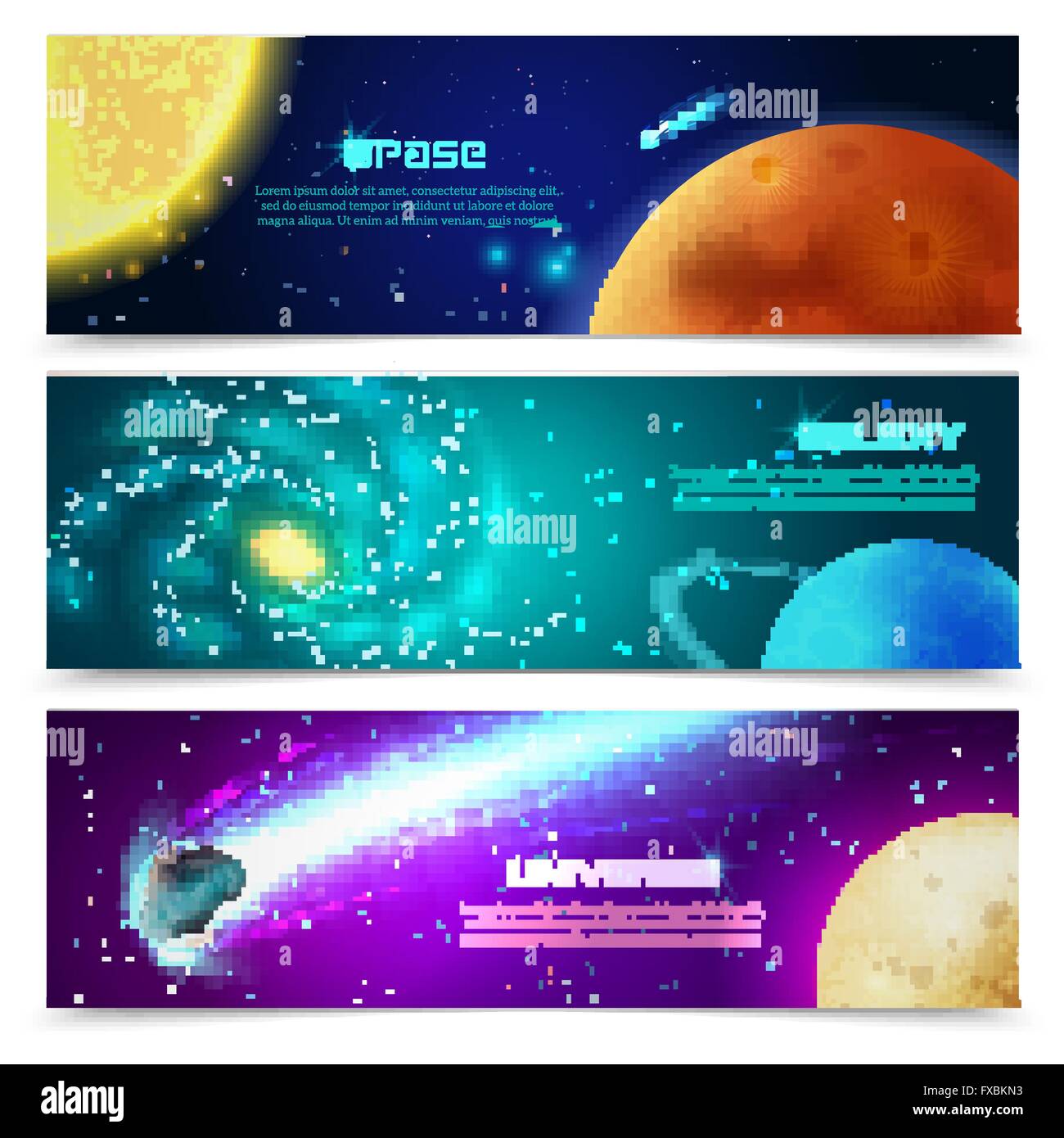 Planets banners space poster hi-res stock photography and images - Alamy