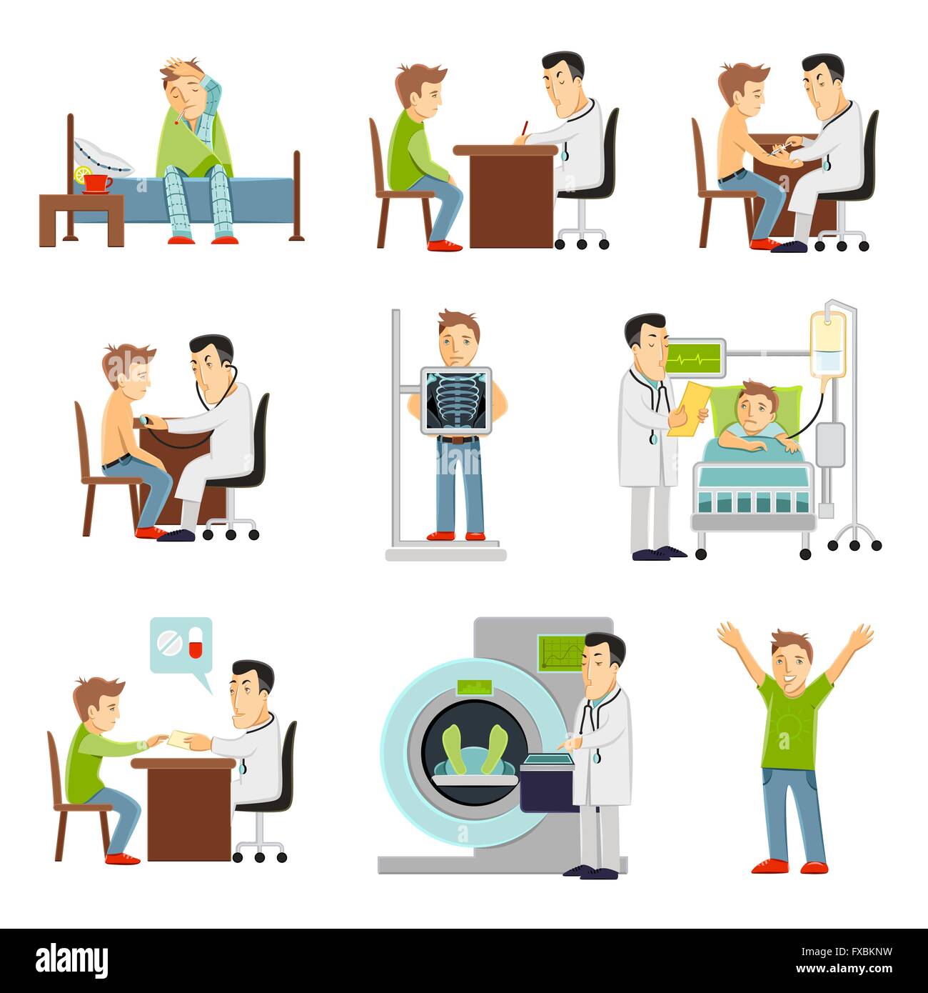 Doctor visit practice Stock Vector Images - Alamy