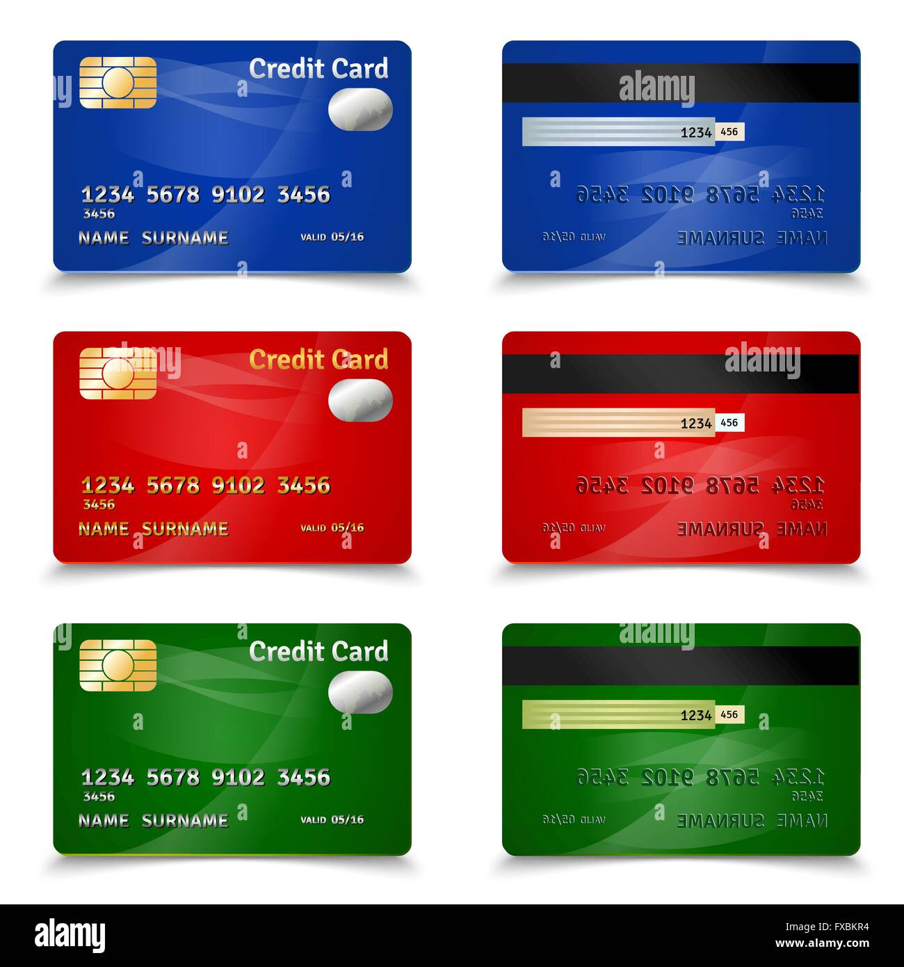 Red credit card isolated Stock Vector Images - Alamy