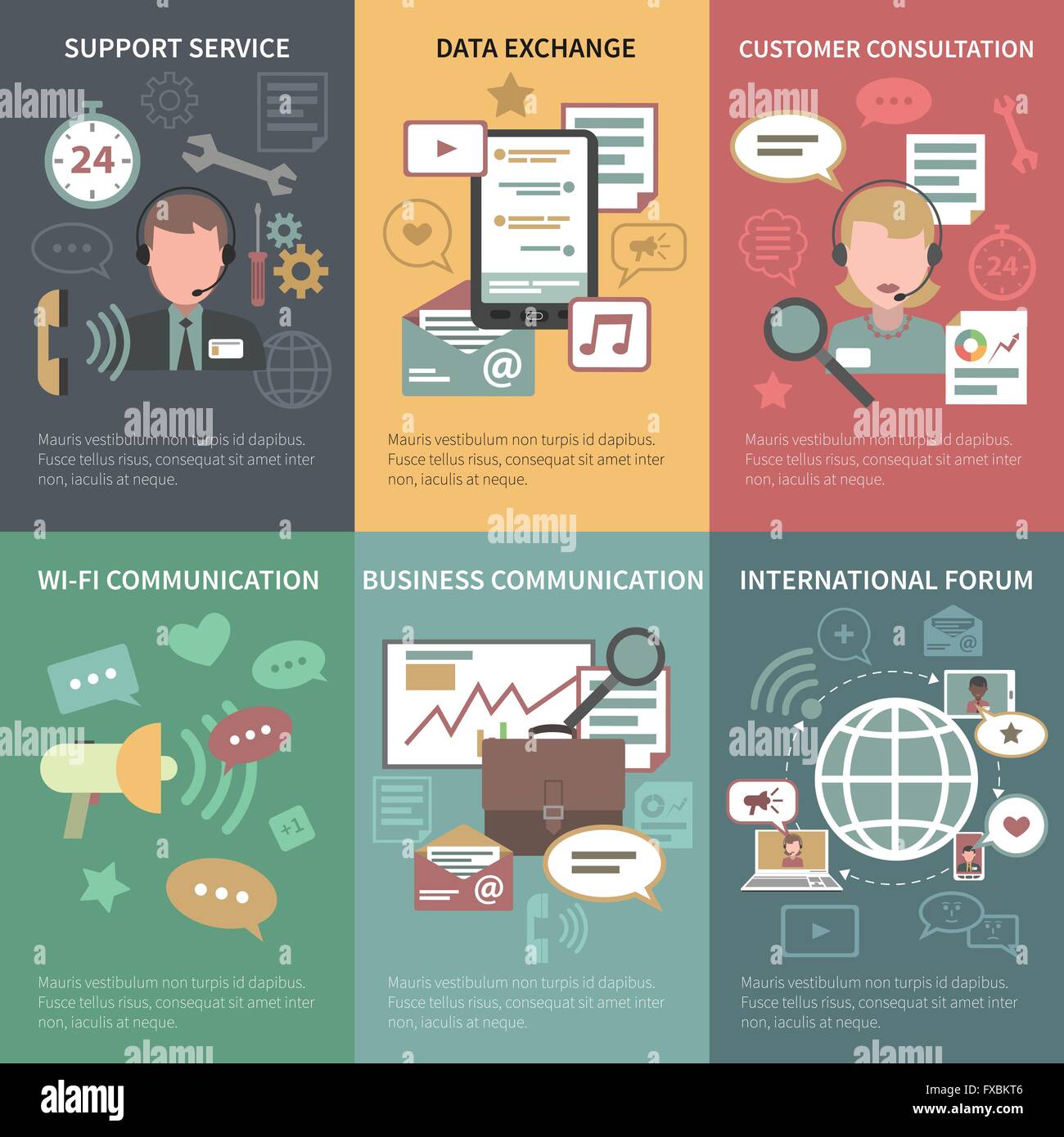 Chat Poster Set Stock Vector Image & Art - Alamy