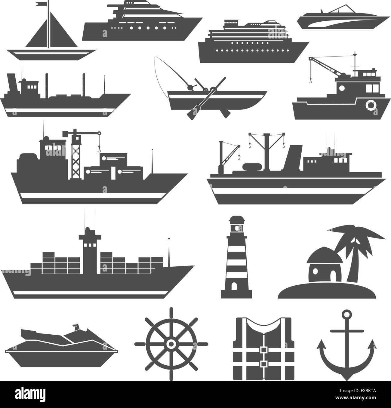 Black cruise ship icon isolated hi-res stock photography and images - Alamy