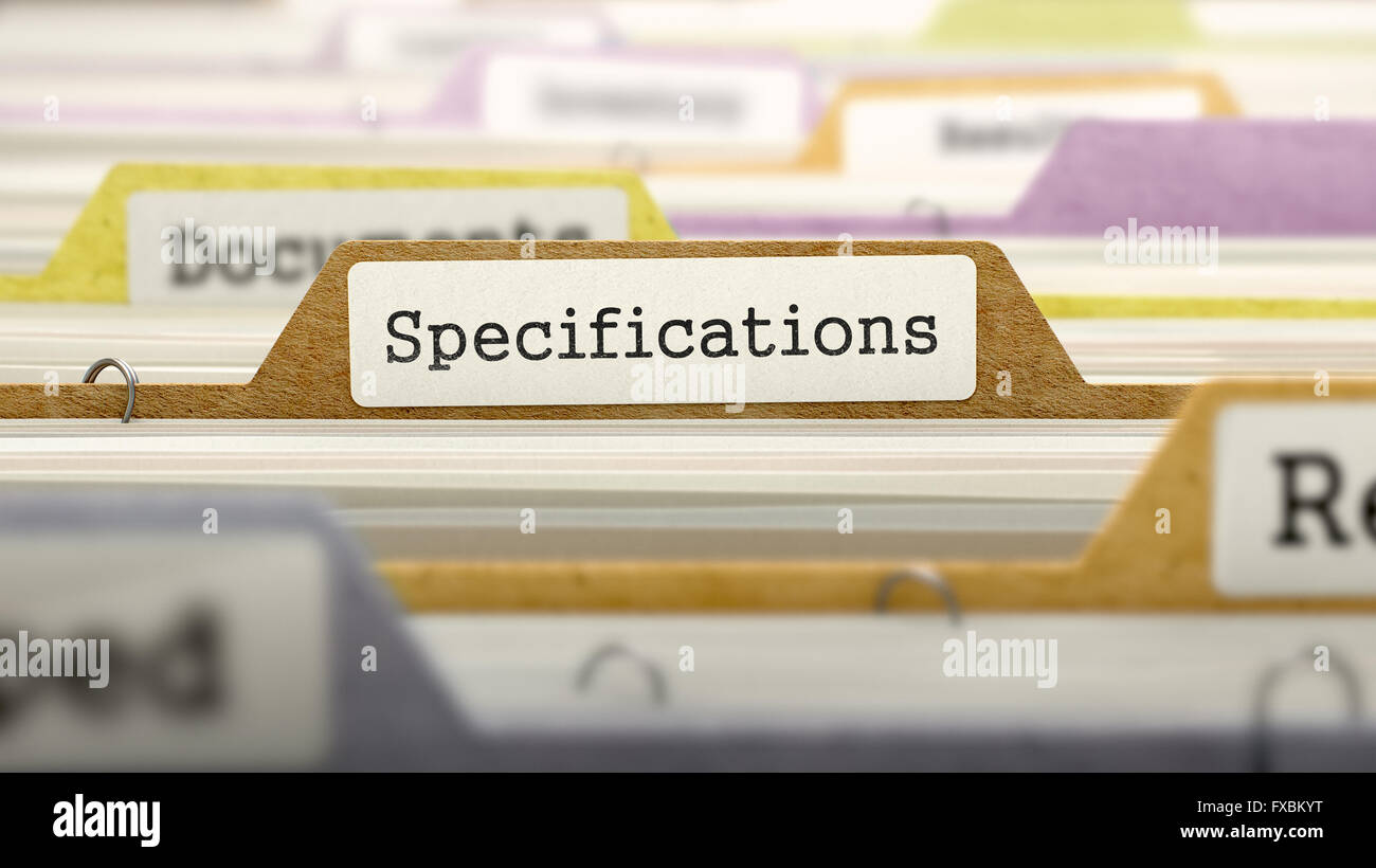 Specification specifications hi-res stock photography and images - Alamy